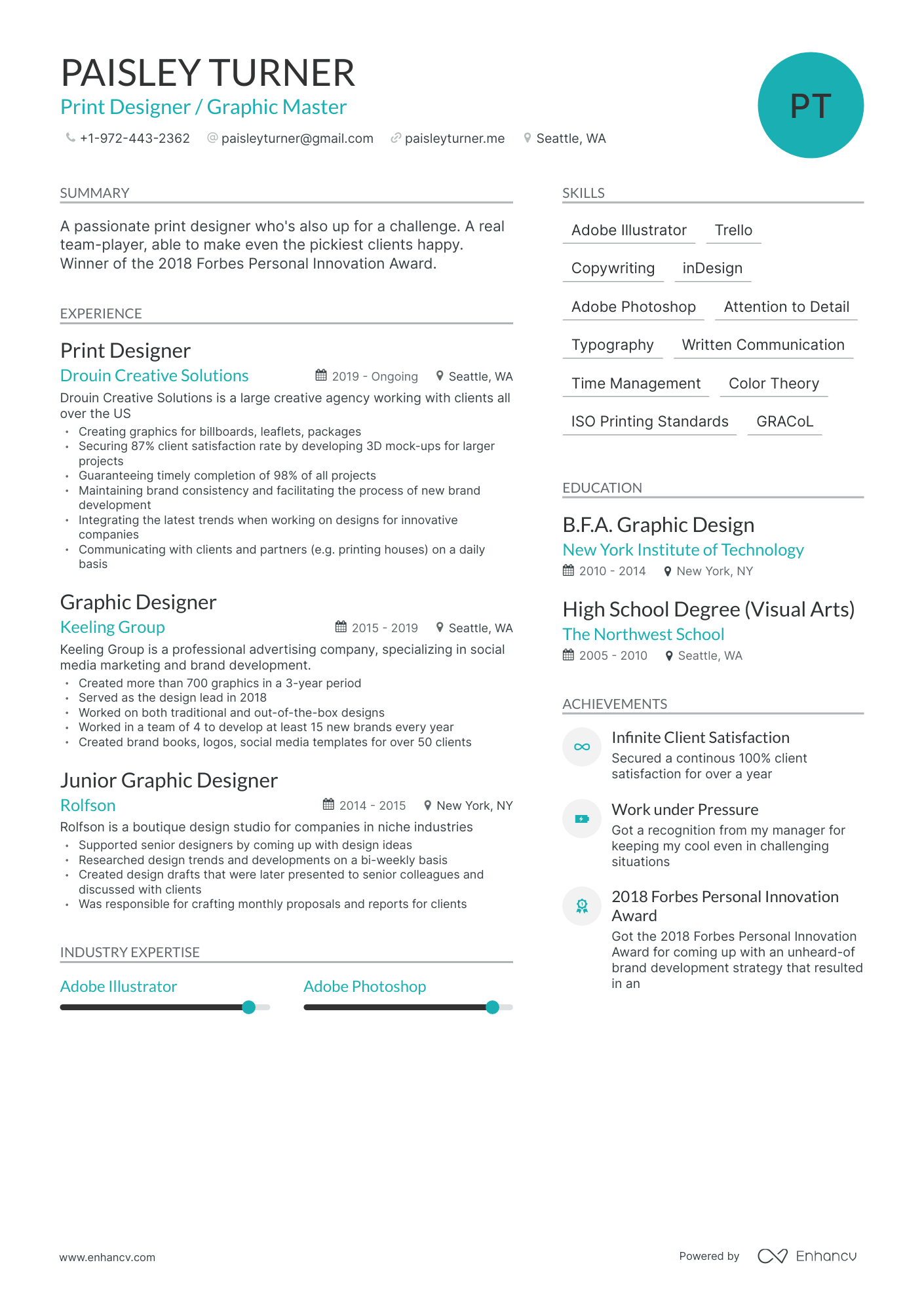5 Print Designer Resume Examples & Guide for 2023