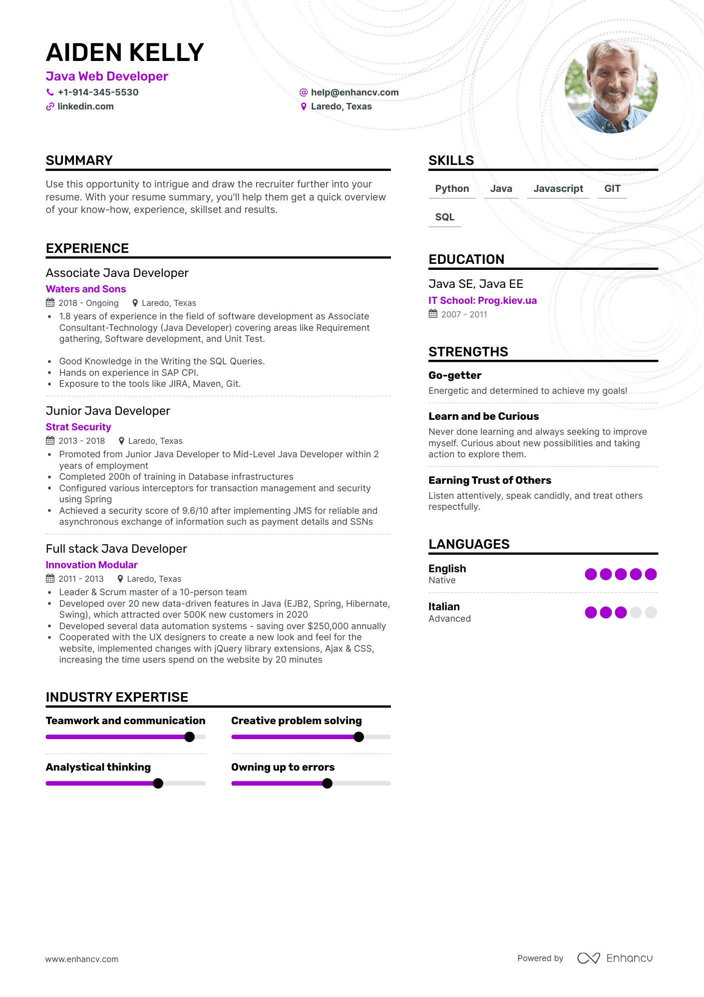 Java Web Developer Resume Examples & Guide for 2023 (Layout, Skills ...