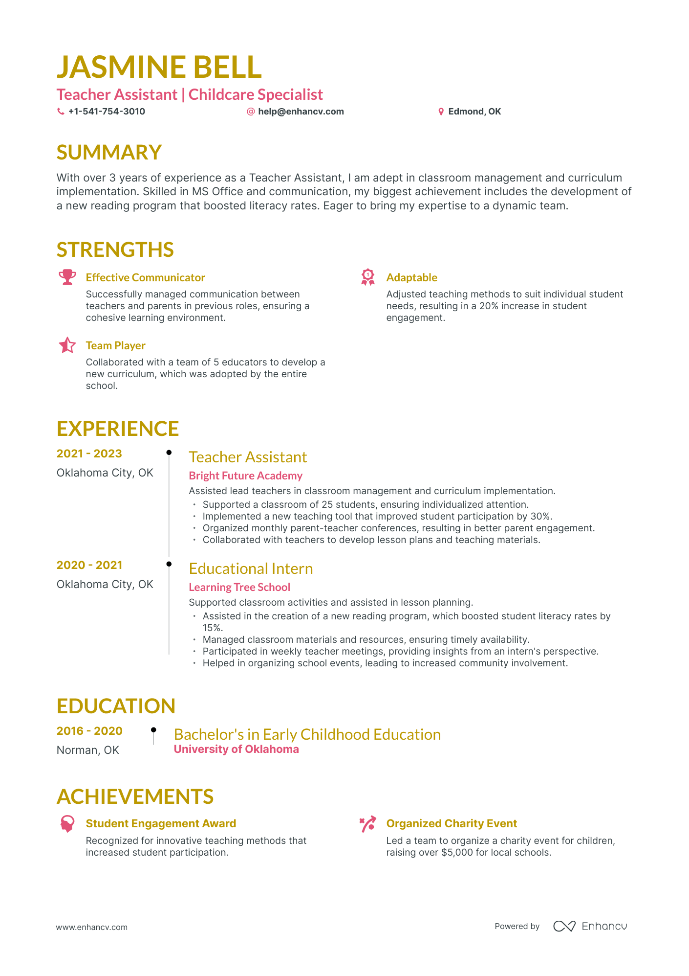 9 Teacher Assistant Resume Examples & Guide for 2023