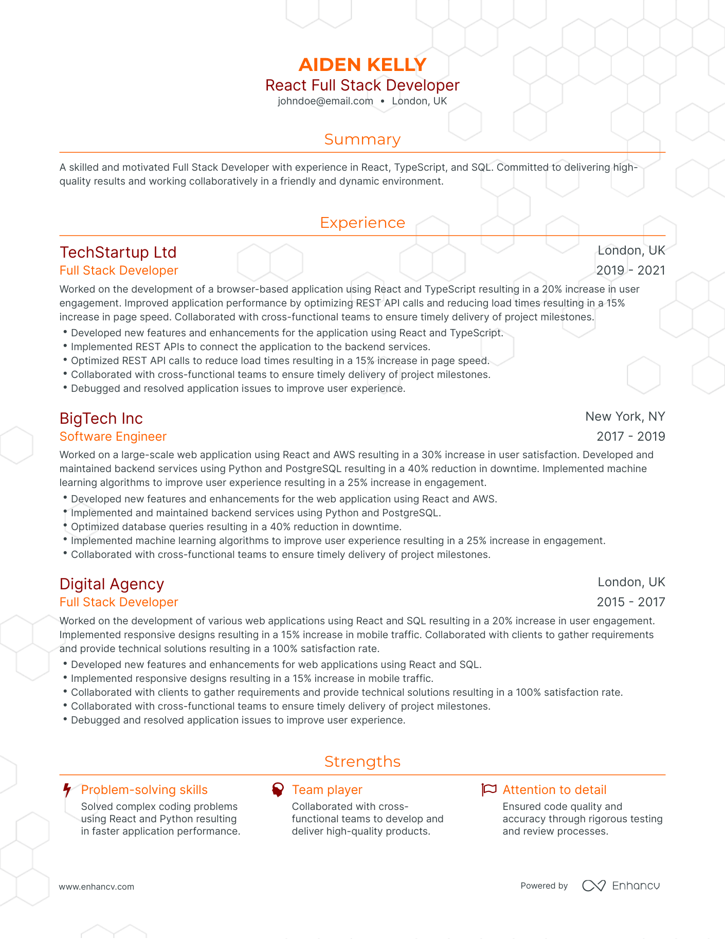 8 React Developer Resume Examples & Guide for 2023