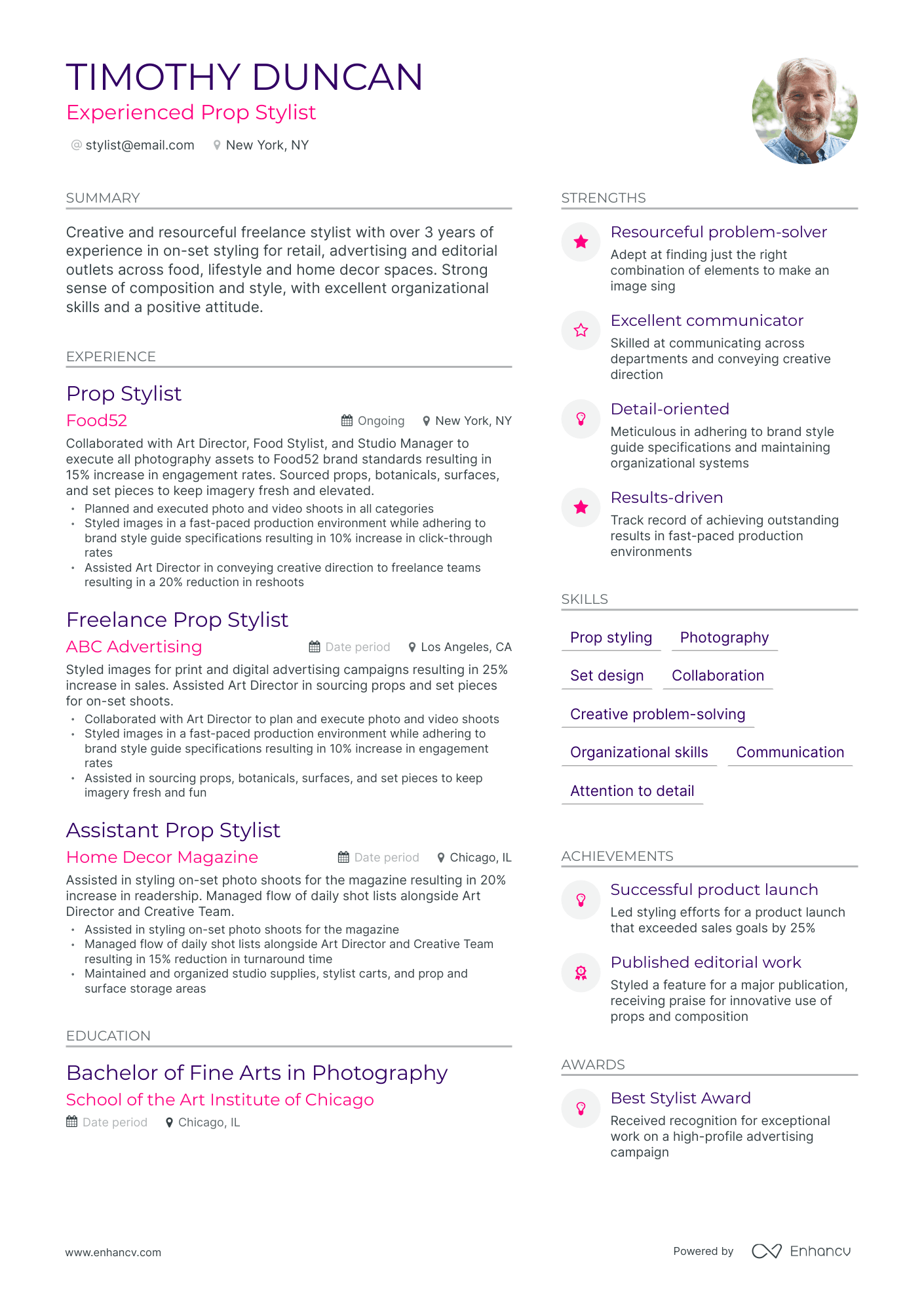 5 Freelance Stylist Resume Examples & Guide for 2023