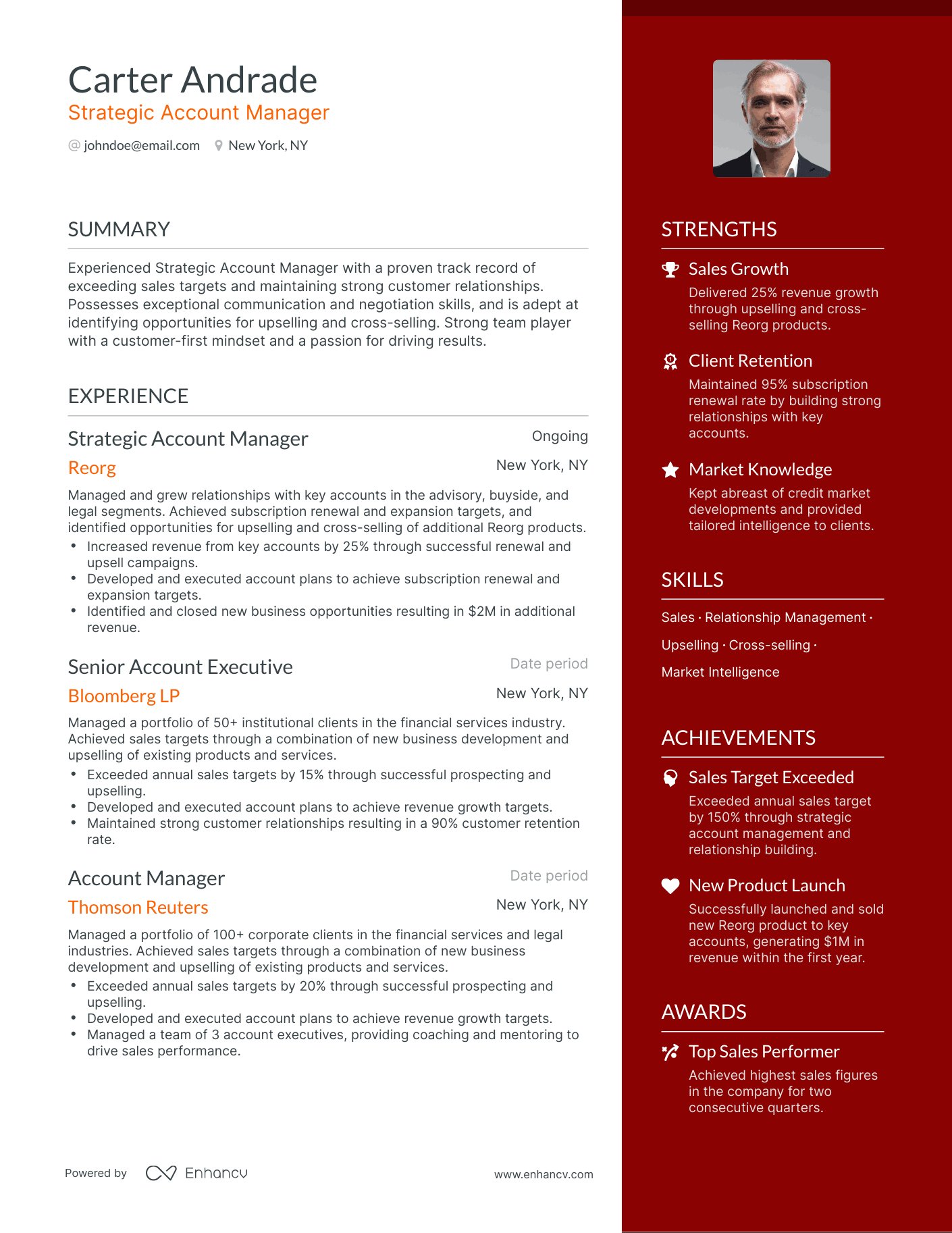 5 Strategic Account Manager Resume Examples & Guide for 2024