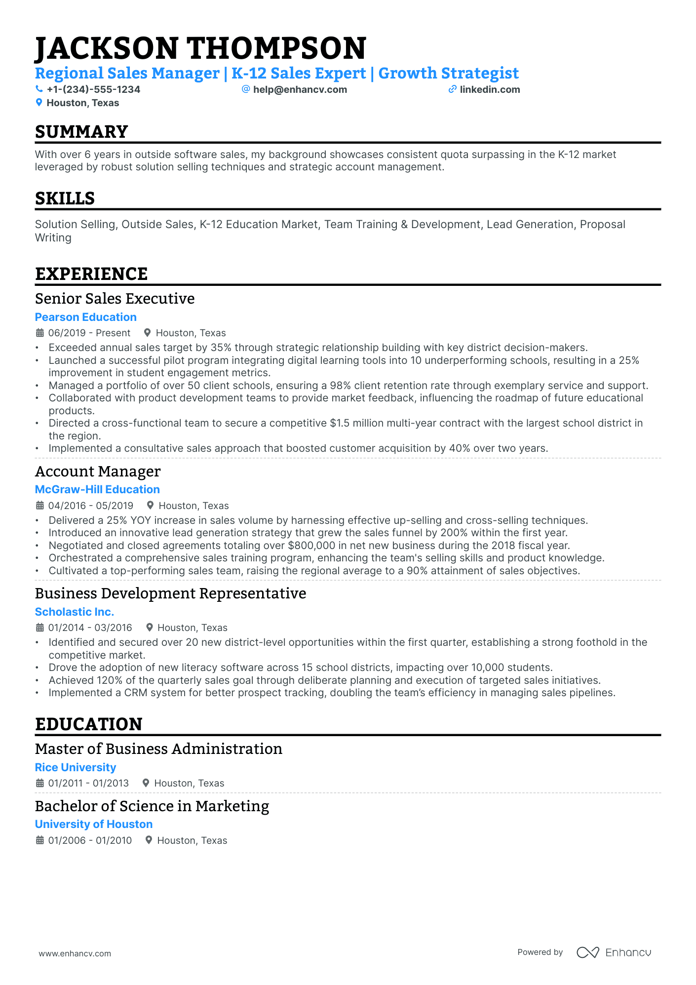 10 Software Sales Resume Examples & Guide for 2026