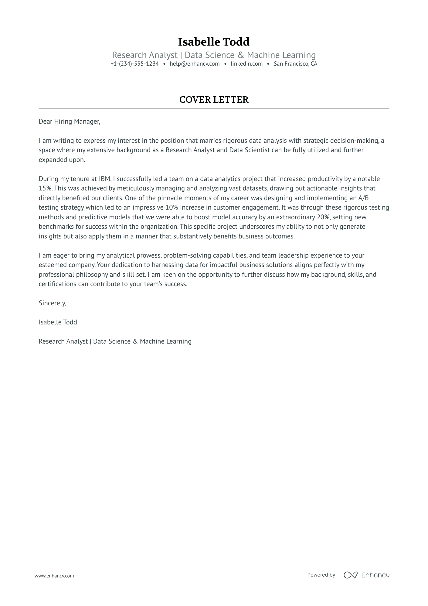 5 Professional Grad School Cover Letter Examples and Template for 2025 ...