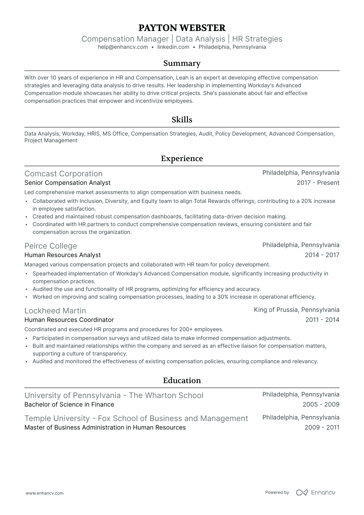 10 Compensation Manager Resume Examples & Guide for 2026