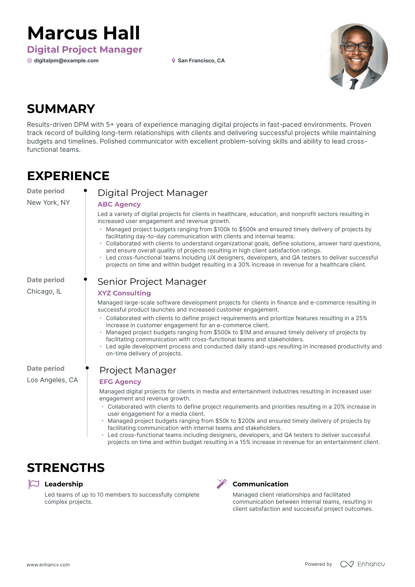 5 Digital Project Manager Resume Examples & Guide for 2023