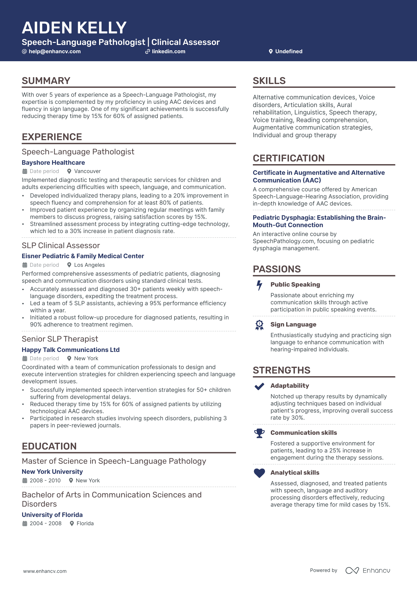 10 SLP Grad School Resume Examples & Guide for 2025