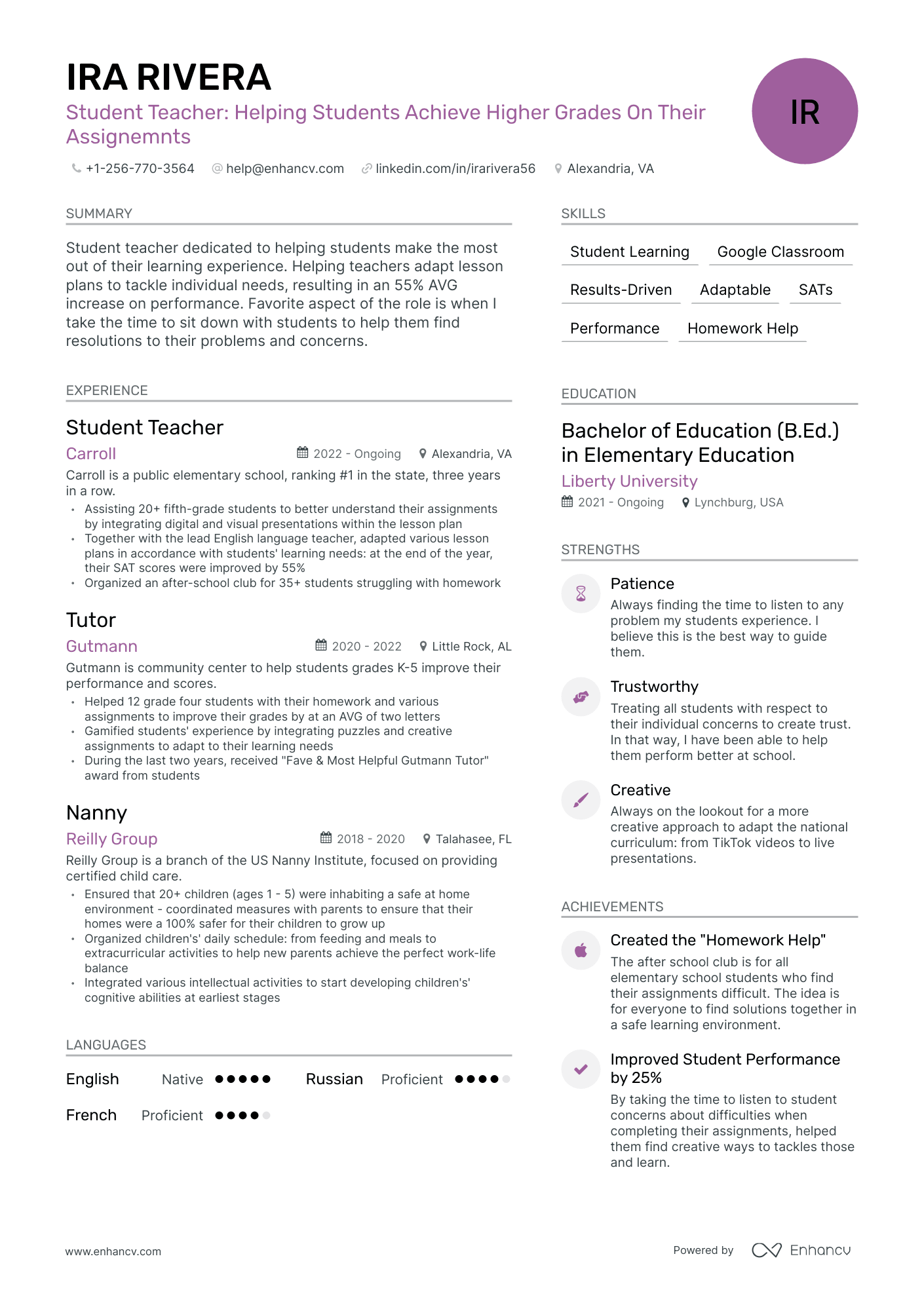 6 Student Teacher Resume Examples & Guide for 2023