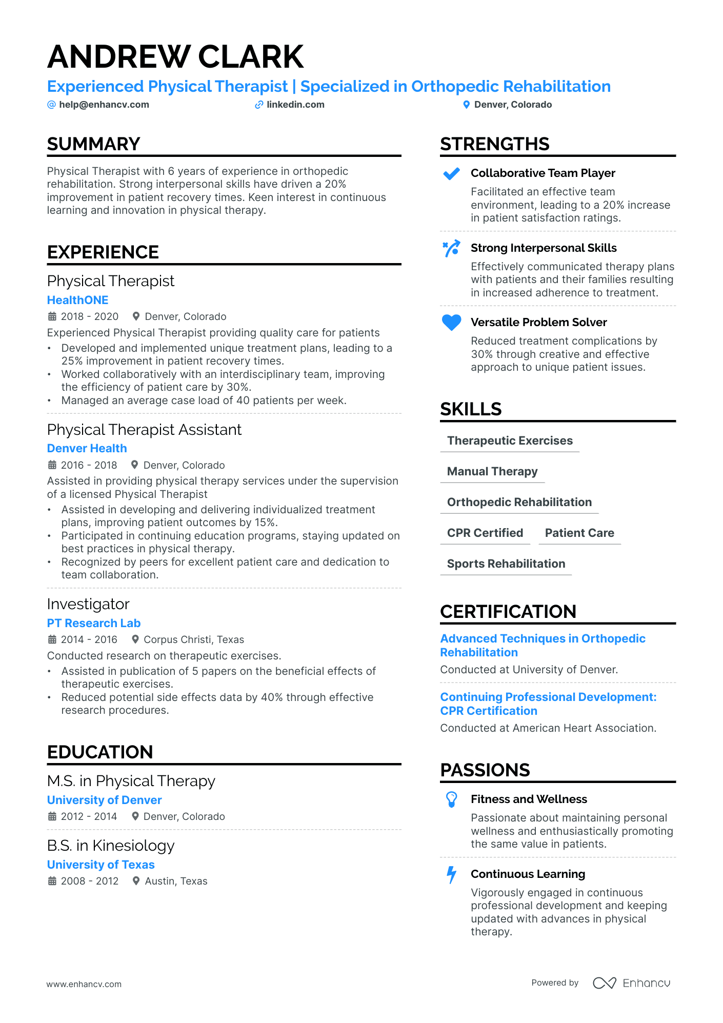 5 Physical Therapist Assistant Resume Examples & Guide for 2024