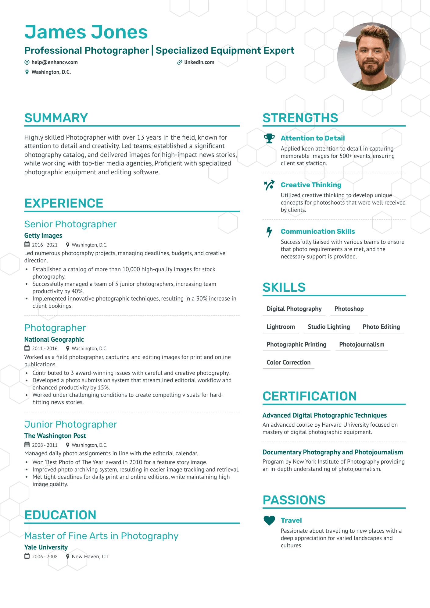 9 Photographer Resume Examples & Guide for 2024