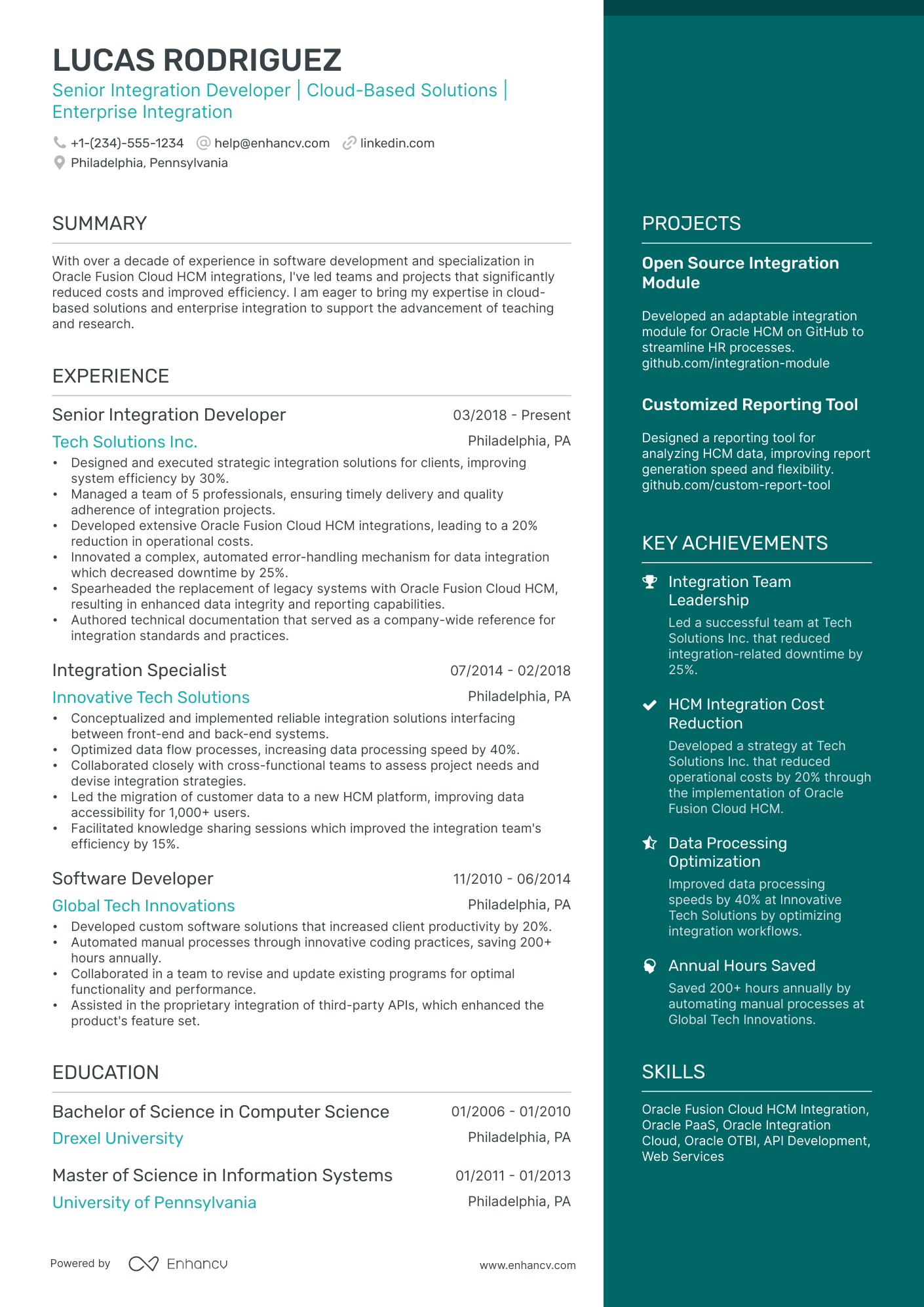 10 Integration Developer Resume Examples & Guide for 2026
