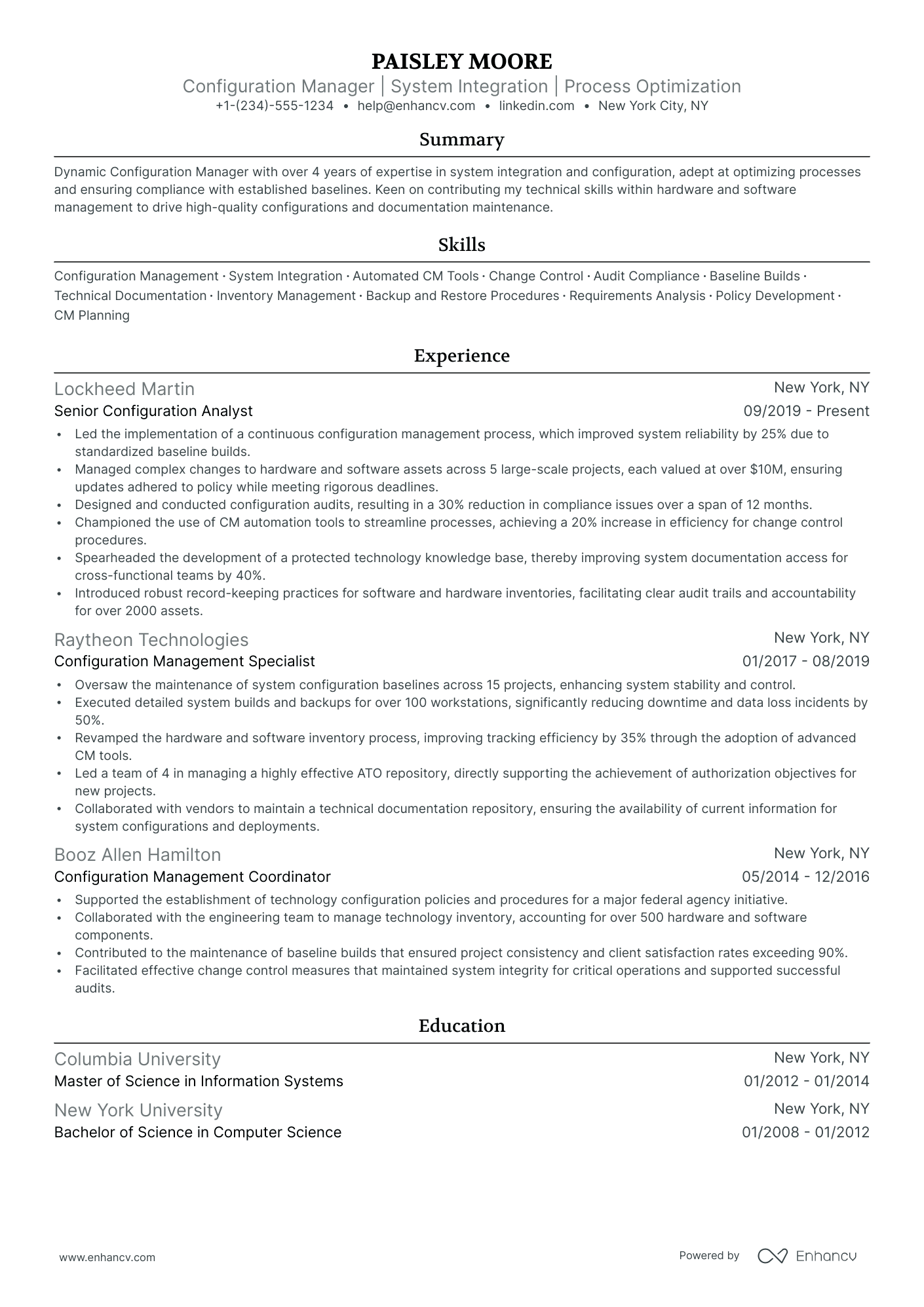 5 Configuration Manager Resume Examples & Guide for 2024