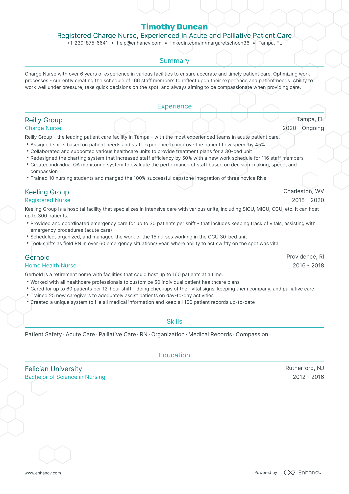 Charge Nurse Resume Examples & Guide for 2023 (Layout, Skills, Keywords ...