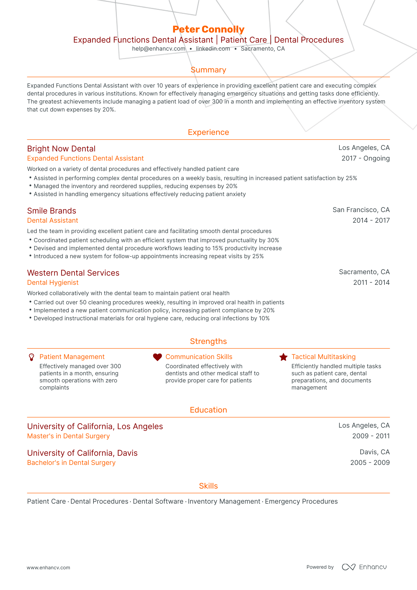 5 Expanded Functions Dental Assistant Resume Examples & Guide for 2024