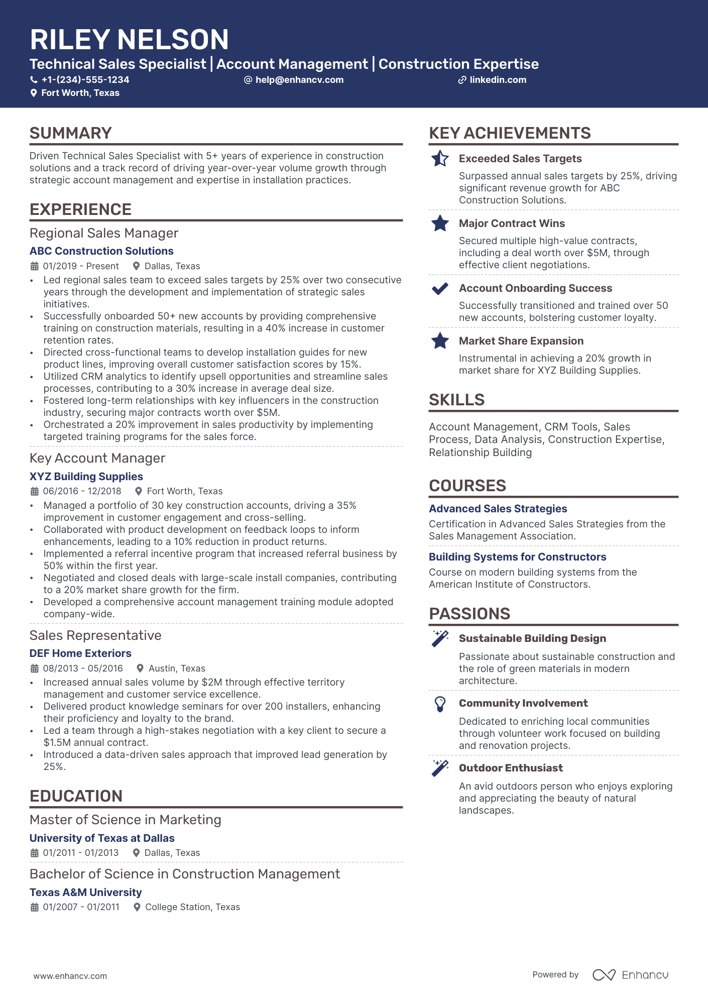 10 Technical Sales Manager Resume Examples & Guide for 2026