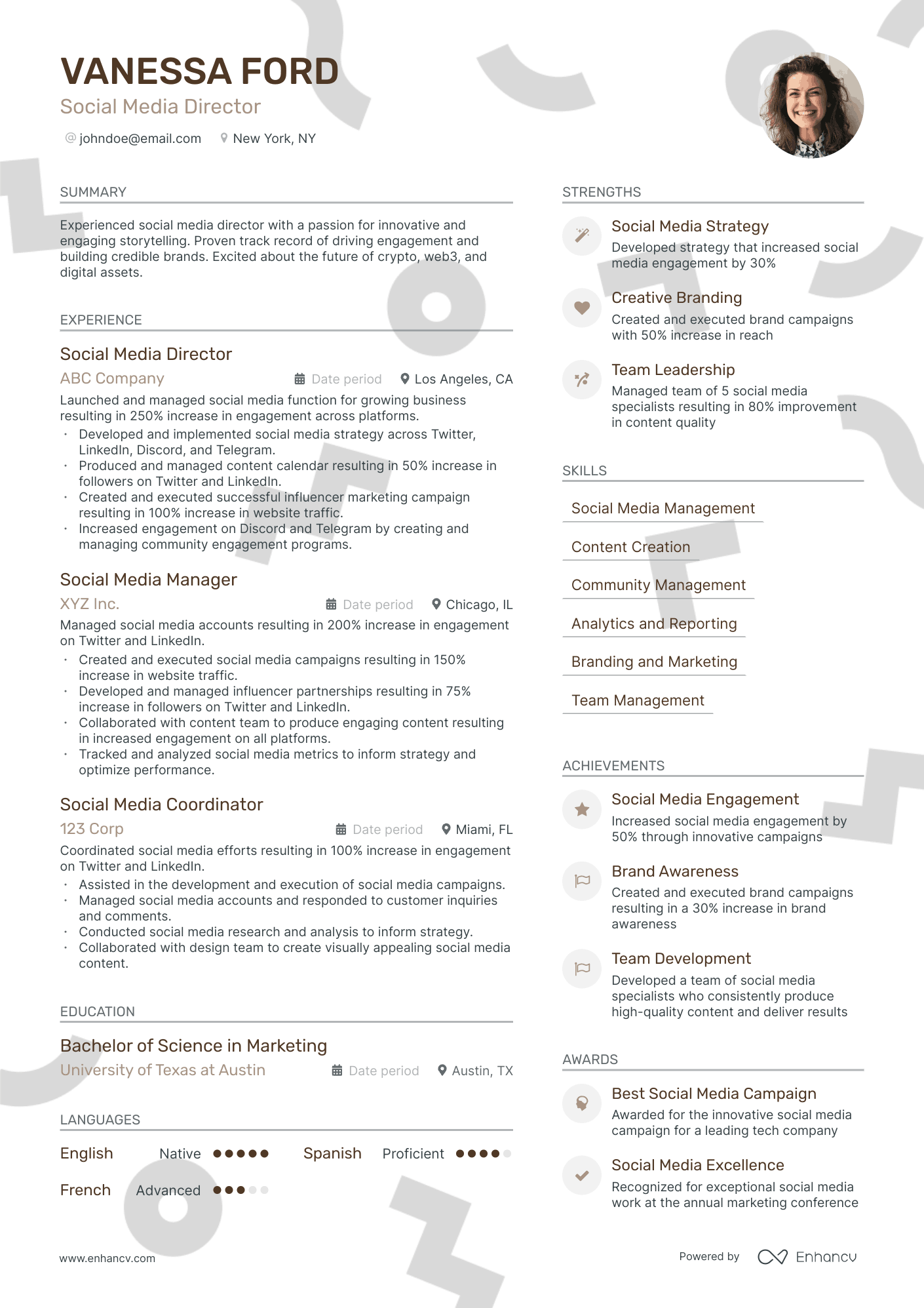 5 Social Media Coordinator Resume Examples & Guide for 2024