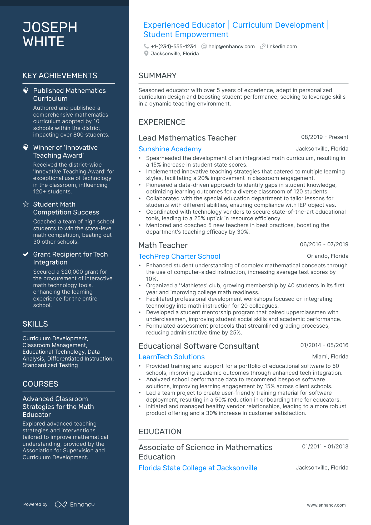 10 Technology Teacher Resume Examples & Guide for 2026