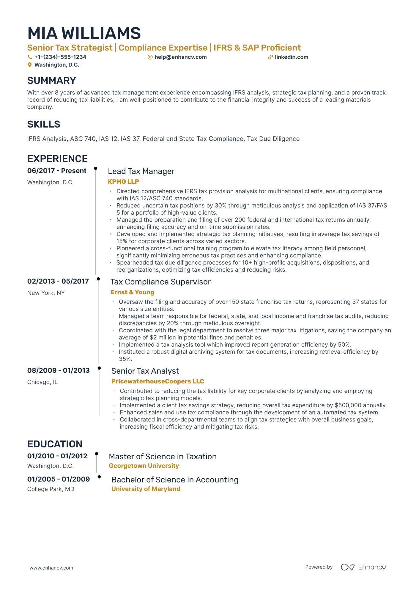 10 Tax Director Resume Examples & Guide for 2025