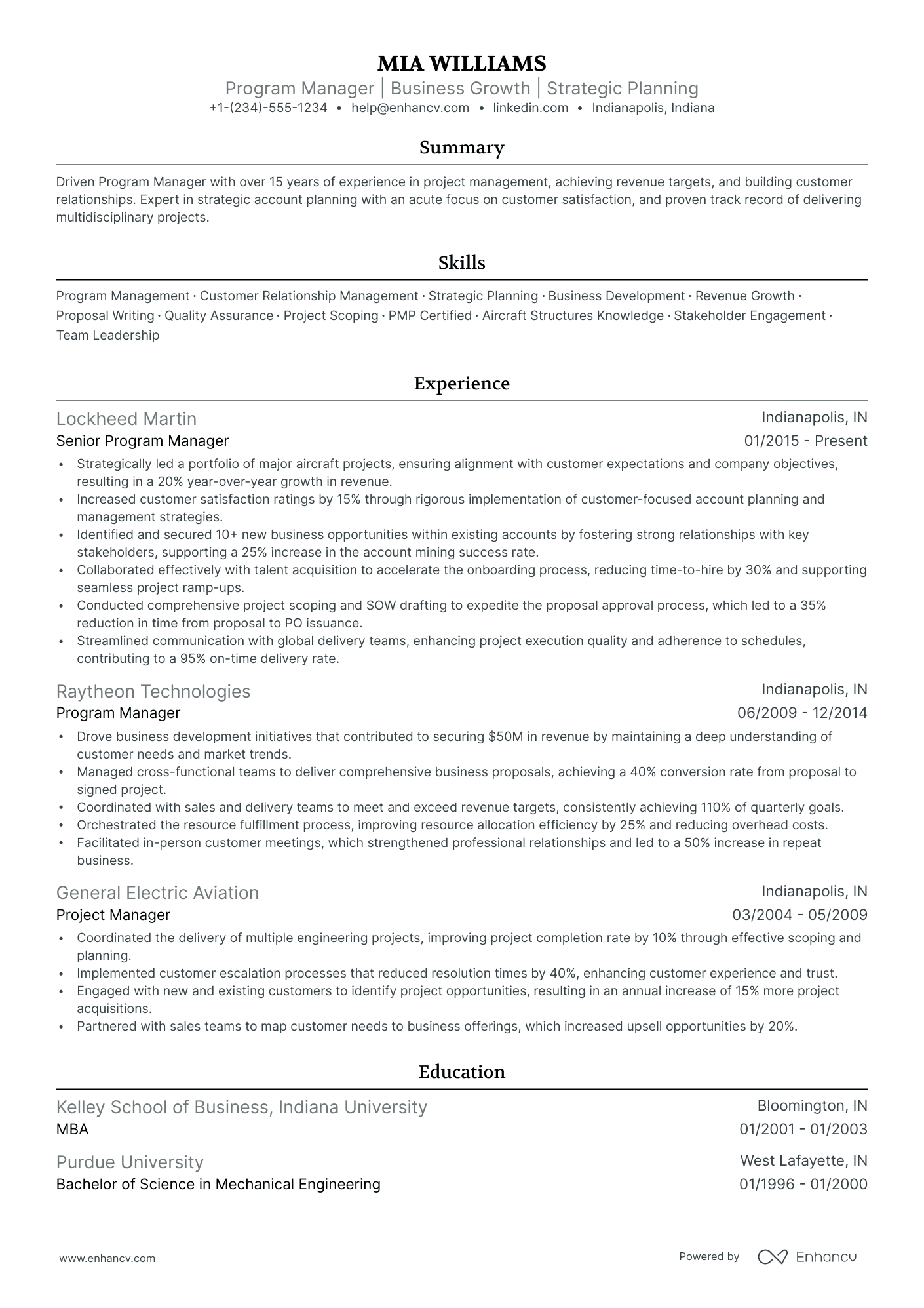 5 Aerospace Program Manager Resume Examples & Guide for 2024