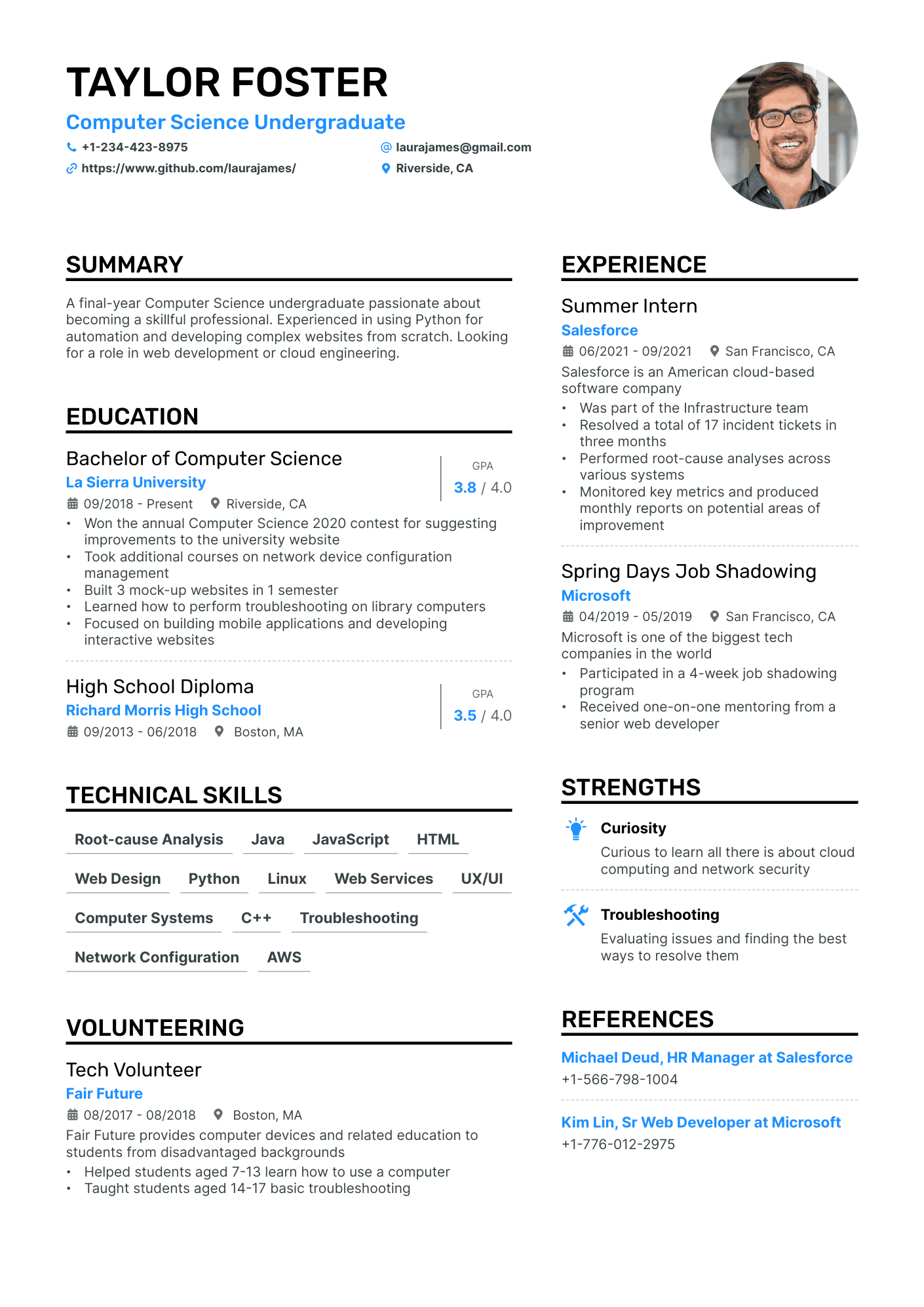 5 Undergraduate Resume Examples & Guide for 2024