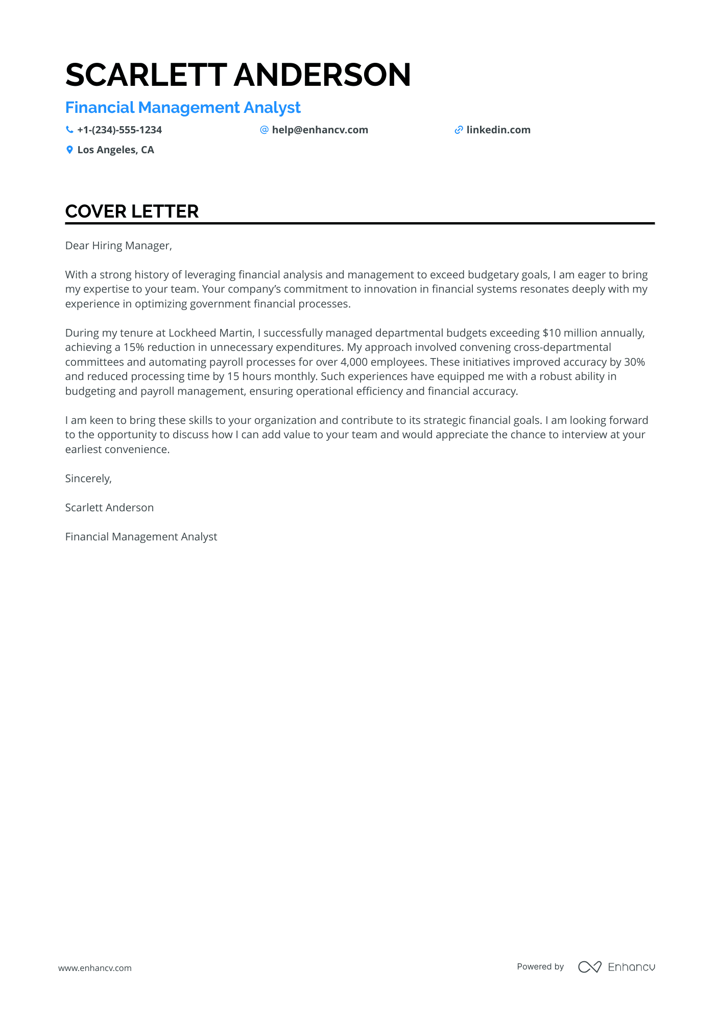 13 Professional Financial Analyst Cover Letter Examples and Template ...