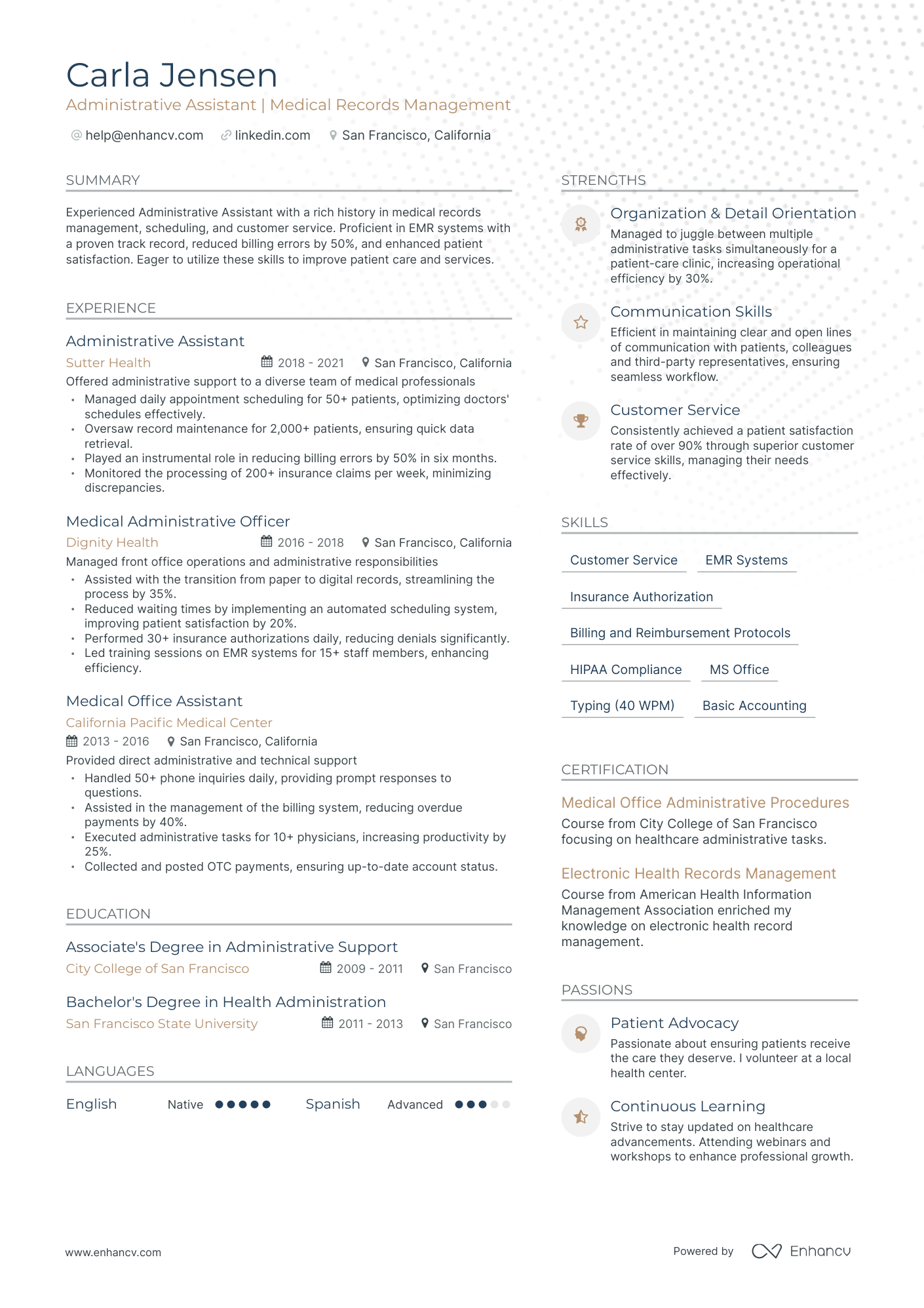 5 Medical Office Administrator Resume Examples & Guide for 2024