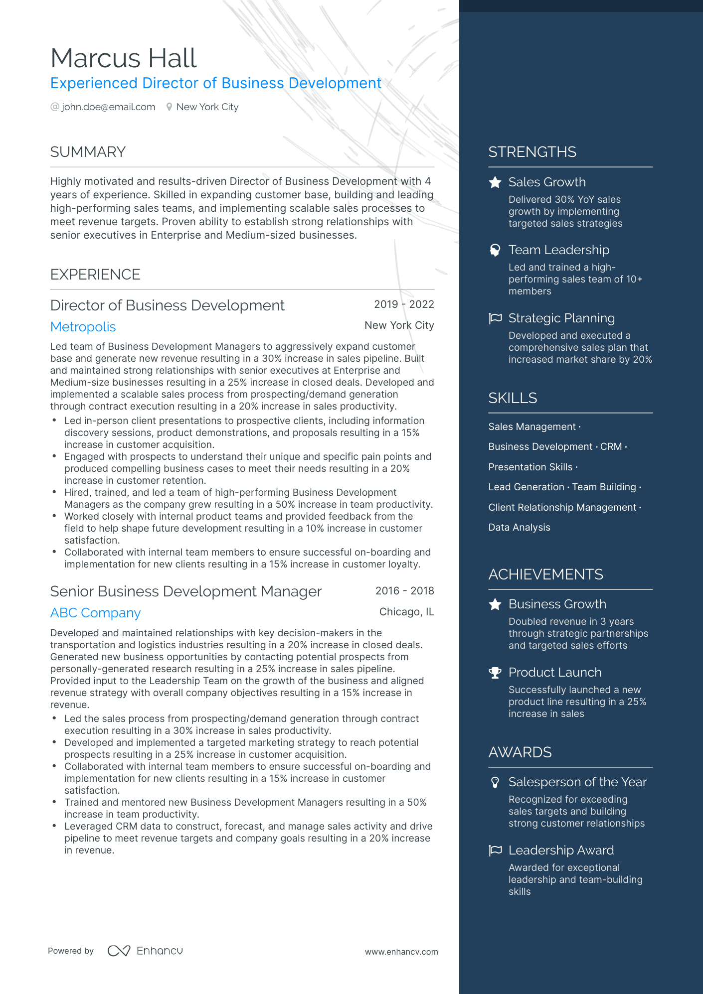 13 Business Development Resume Examples & Guide for 2024