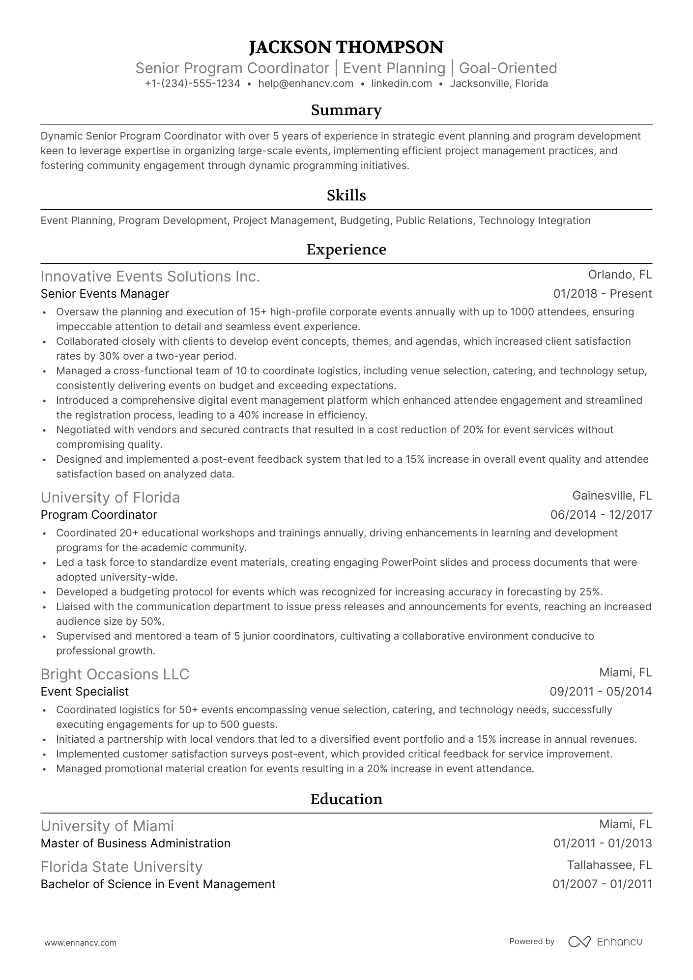 10 Program Director Resume Examples & Guide for 2025