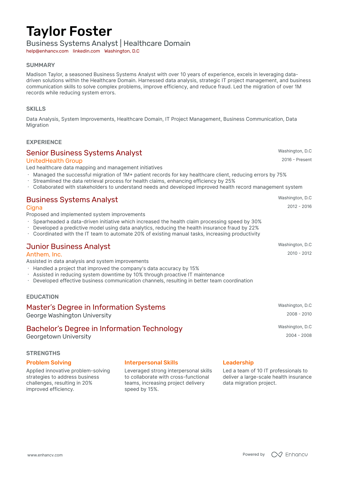 10 Business System Analyst Resume Examples & Guide for 2025