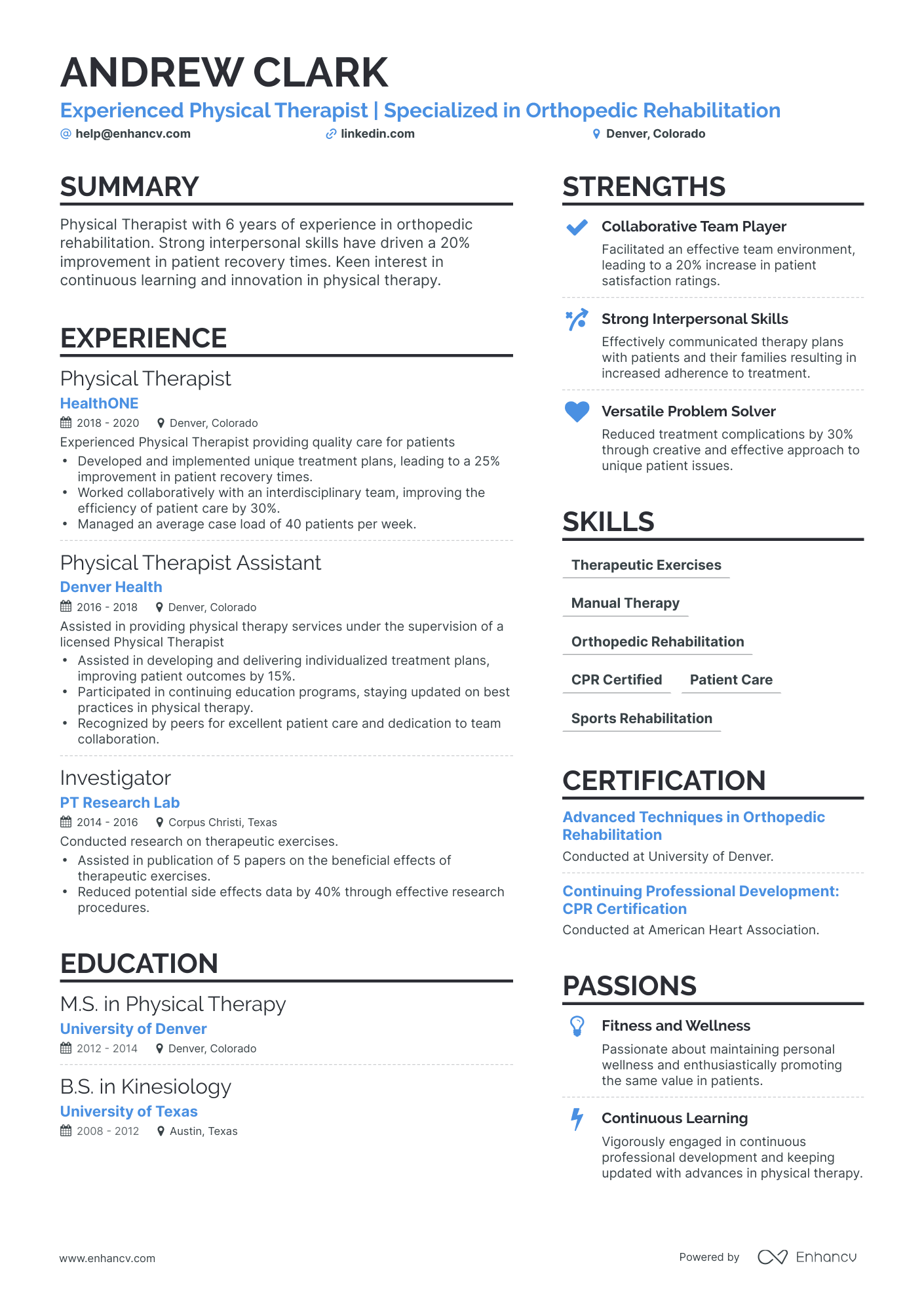 5 Physical Therapist Assistant Resume Examples & Guide for 2023