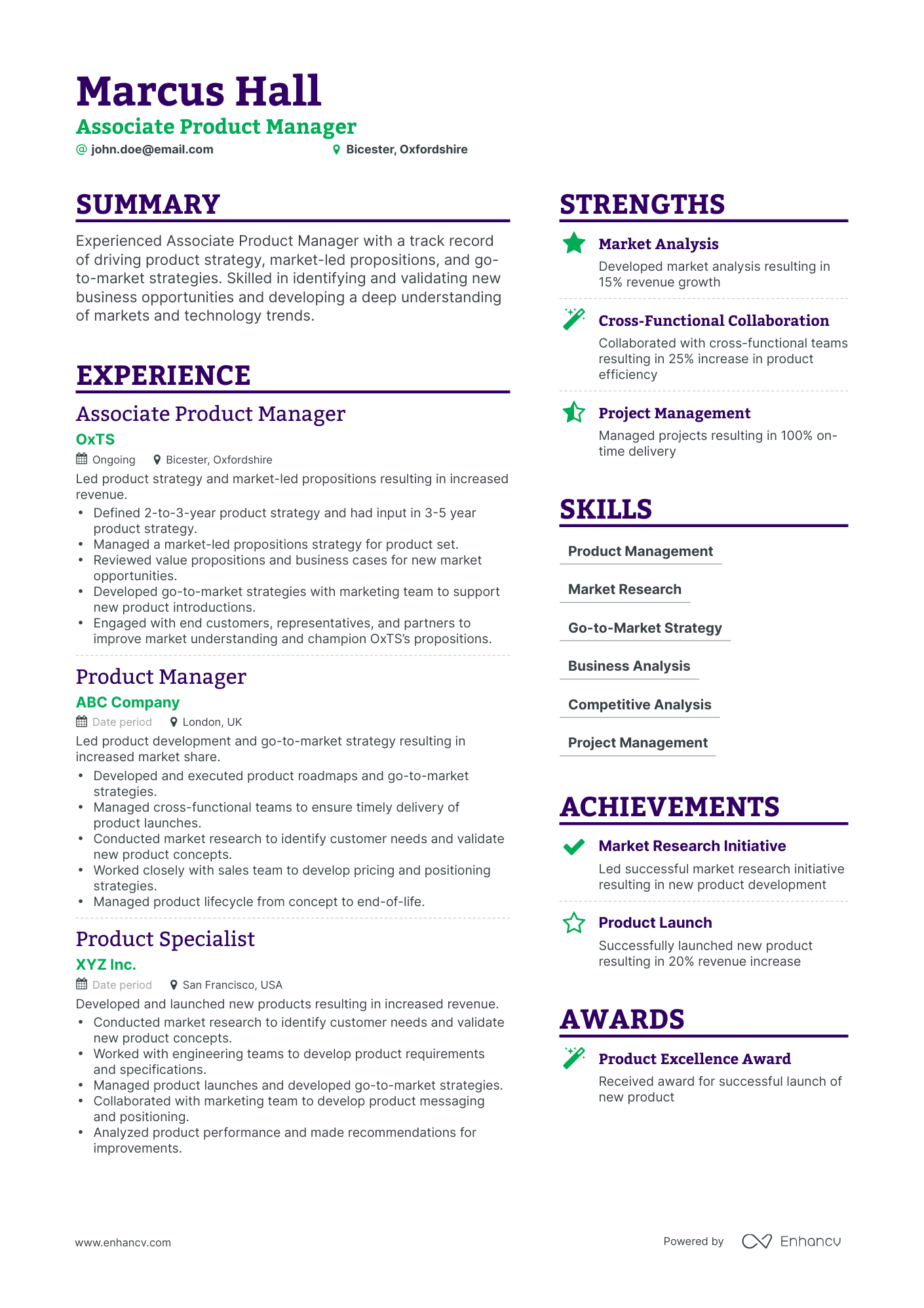 5 Associate Product Manager Resume Examples & Guide for 2024