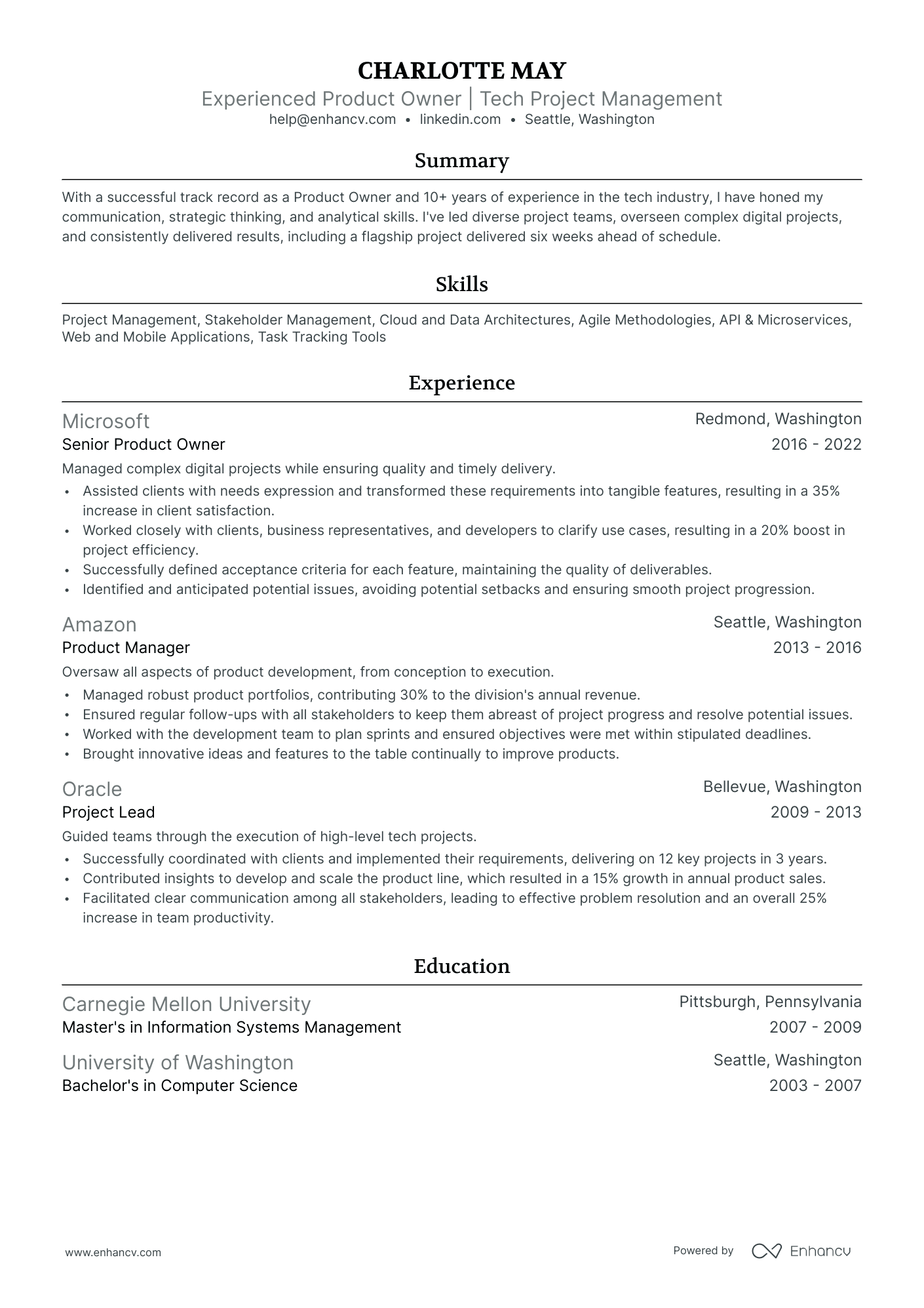 10 Product Owner Resume Examples & Guide for 2025