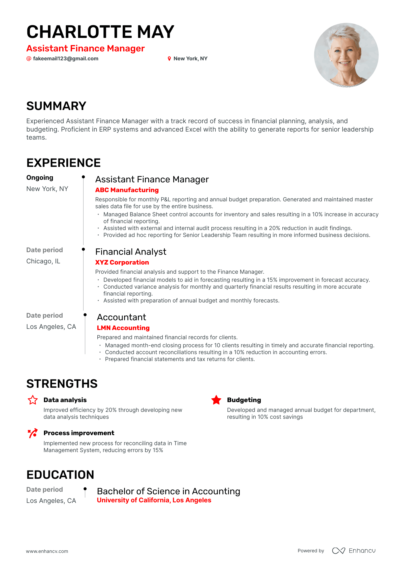 5 Assistant Finance Manager Resume Examples & Guide for 2024
