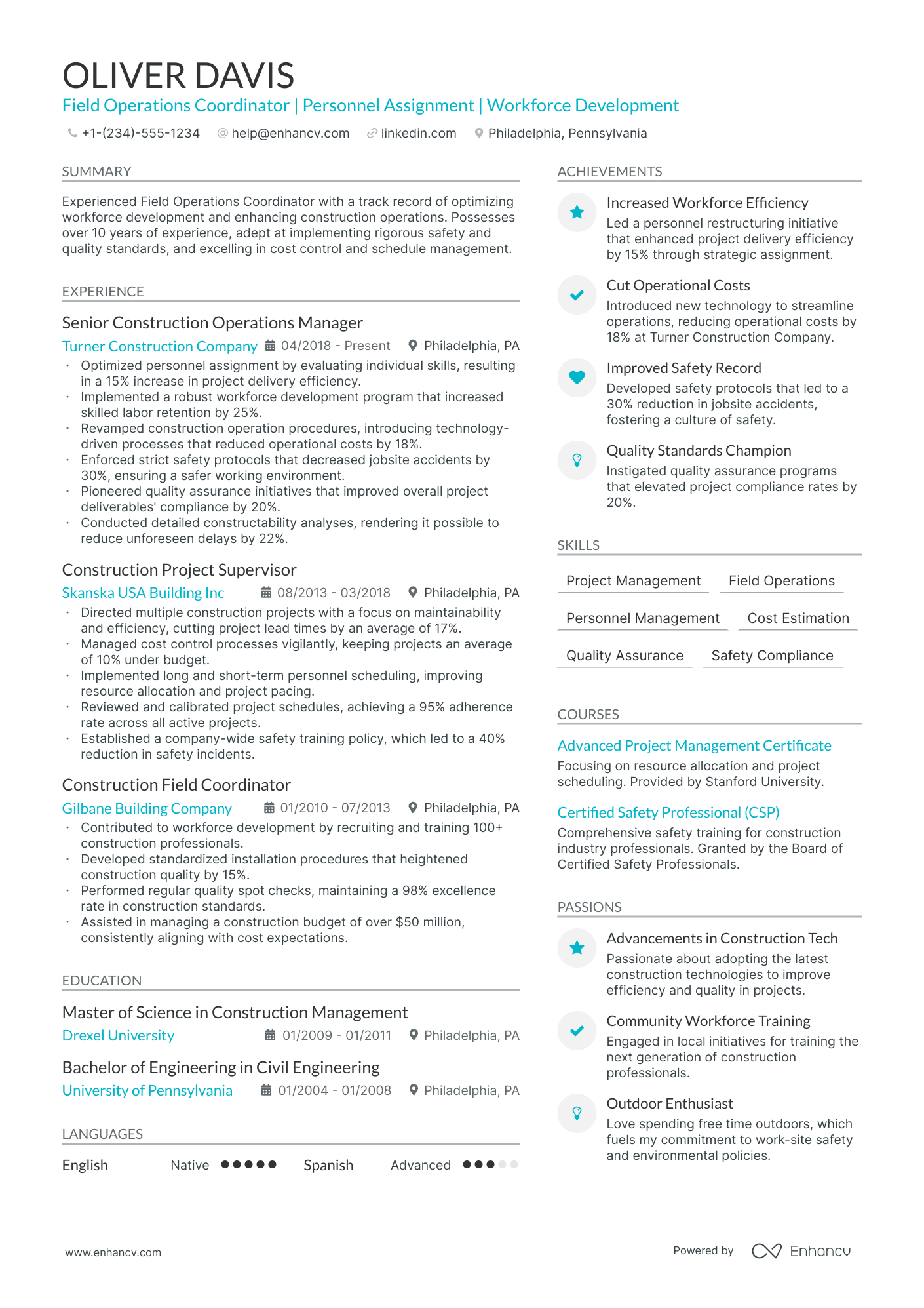 5 Construction Superintendent Resume Examples & Guide for 2024