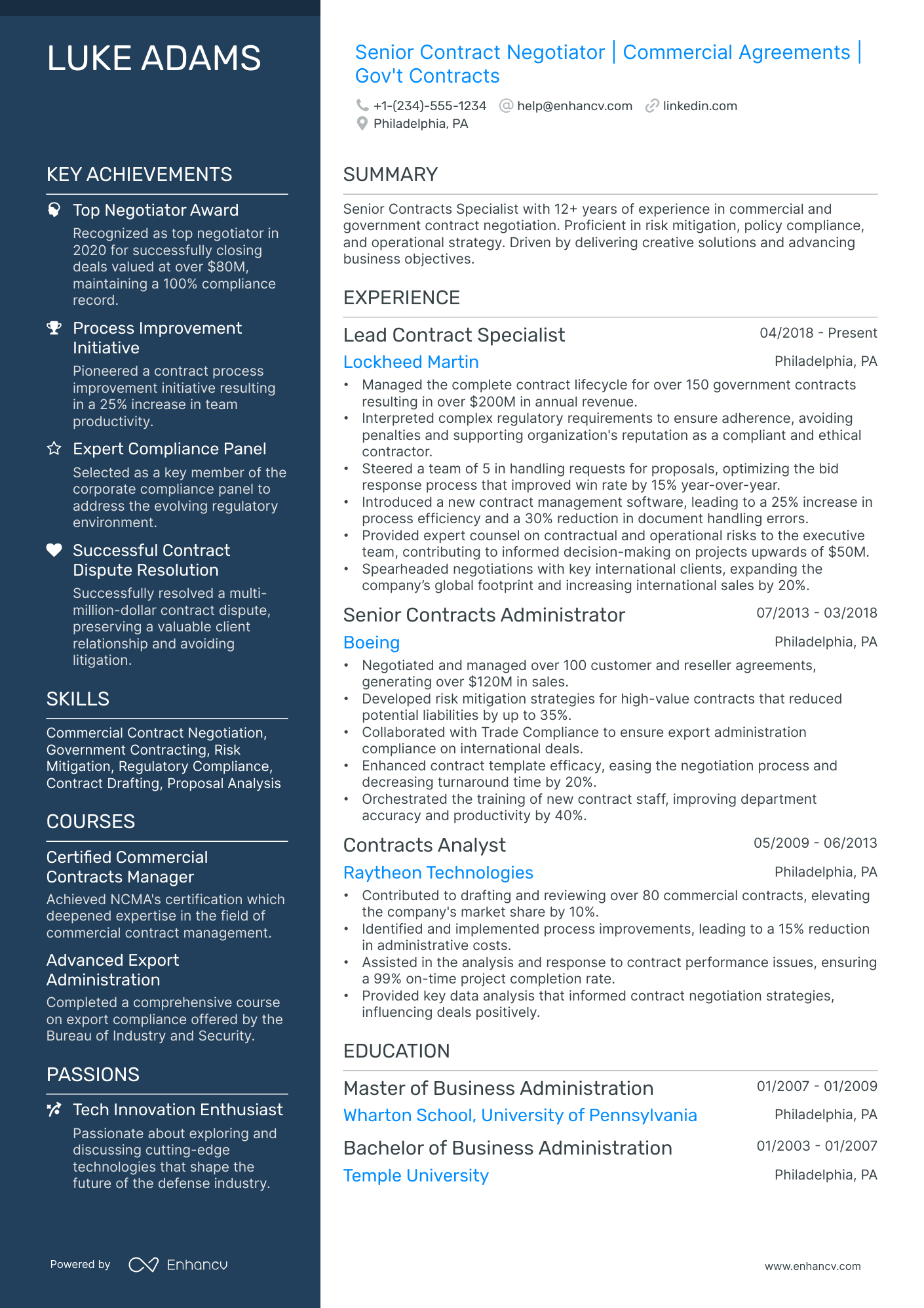 10 Contracts Manager Resume Examples & Guide for 2026