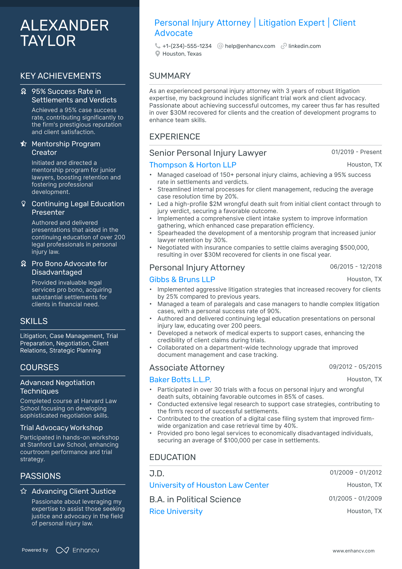 10 Personal Injury Lawyer Resume Examples & Guide for 2026