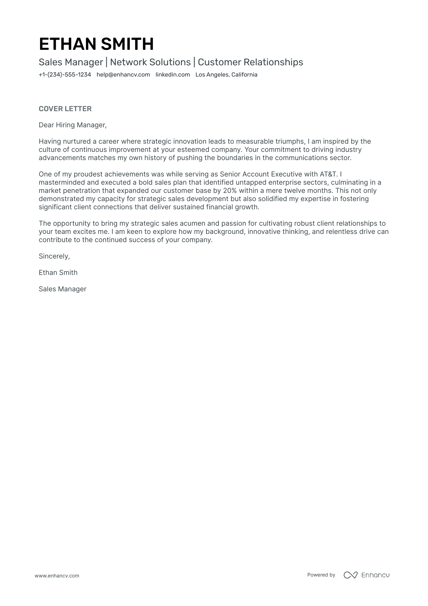 21 Professional Account Manager Cover Letter Examples and Template for ...