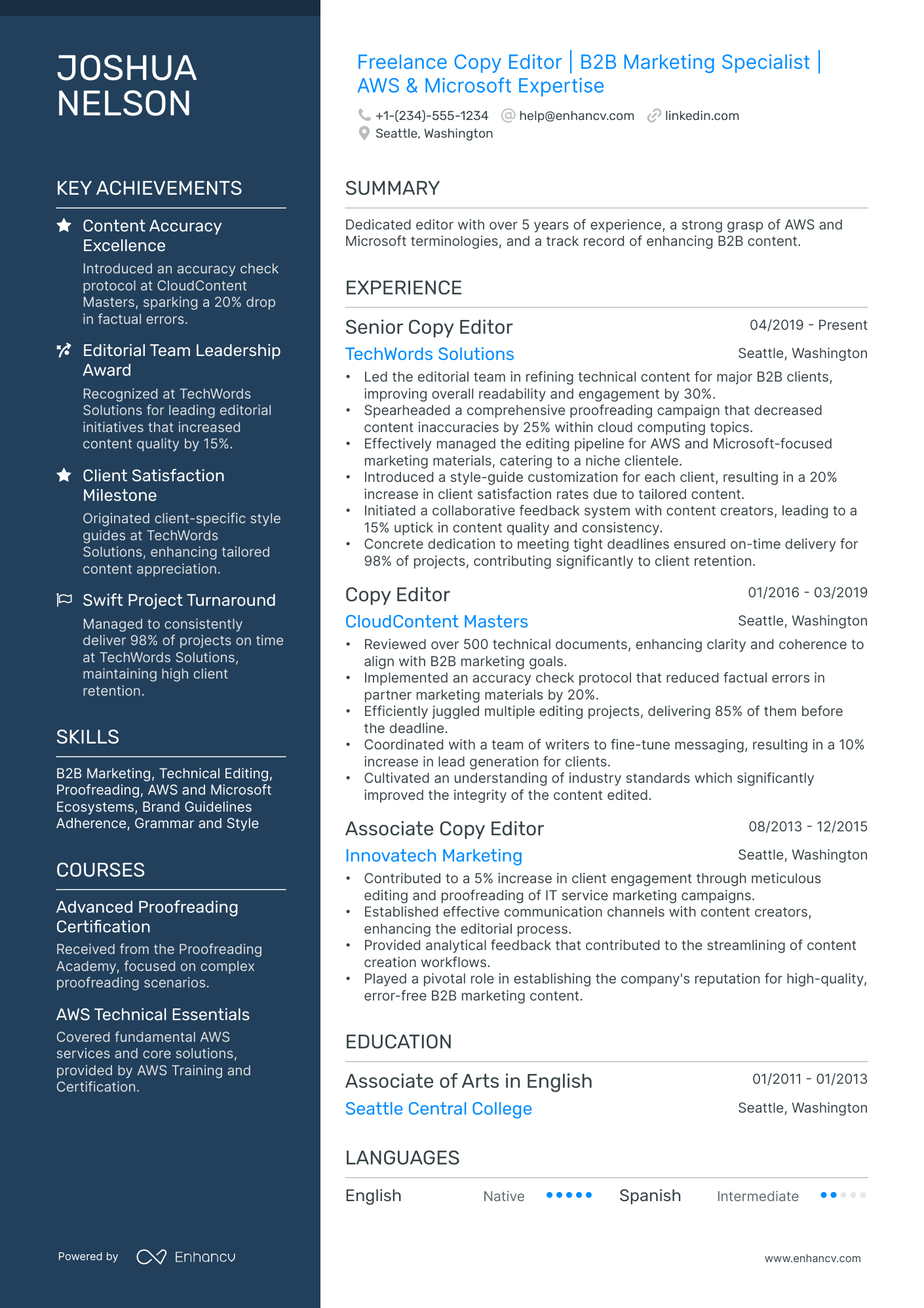 10 Freelance Copy Editor Resume Examples & Guide for 2025