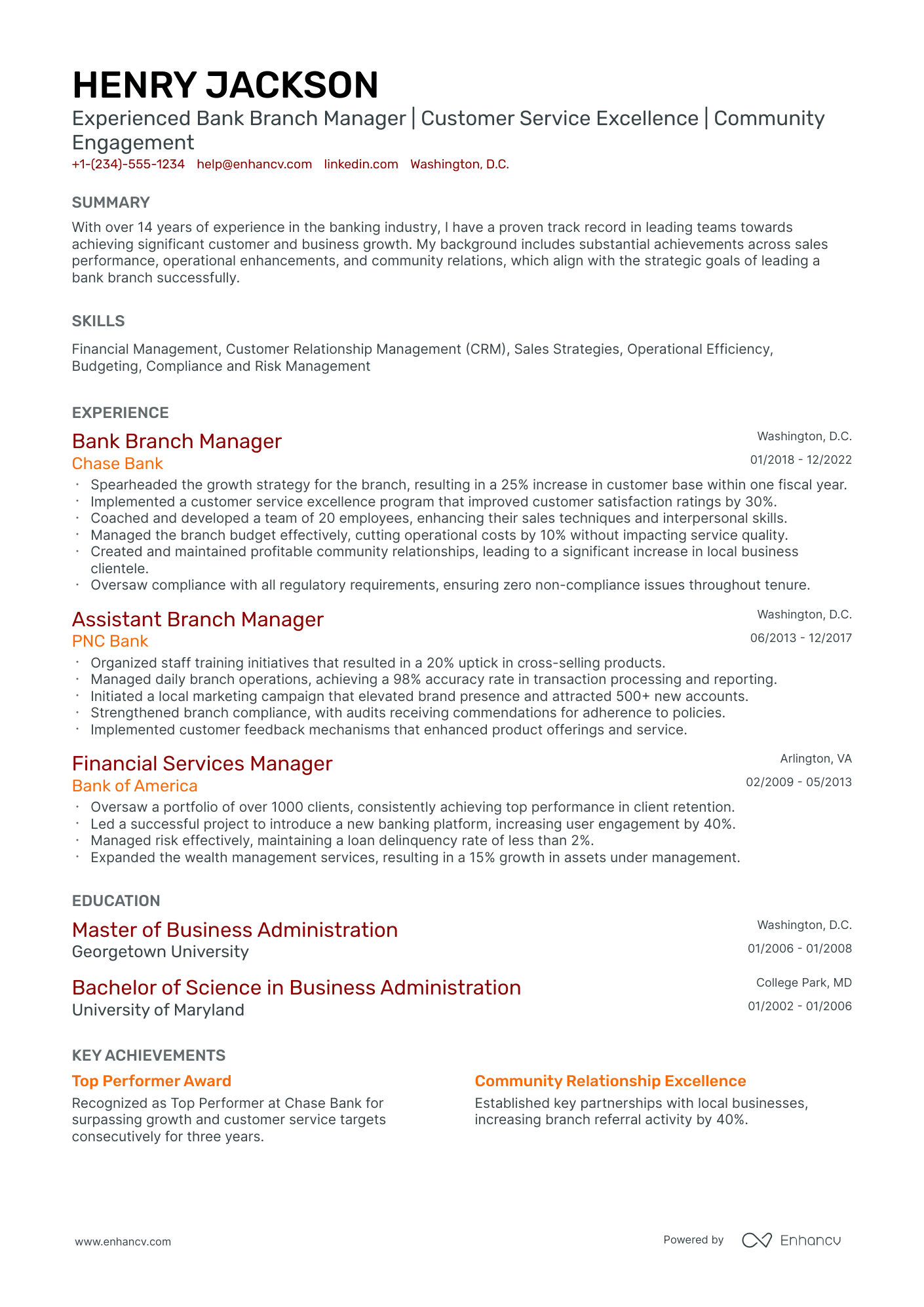 10 Bank Branch Manager Resume Examples & Guide for 2026