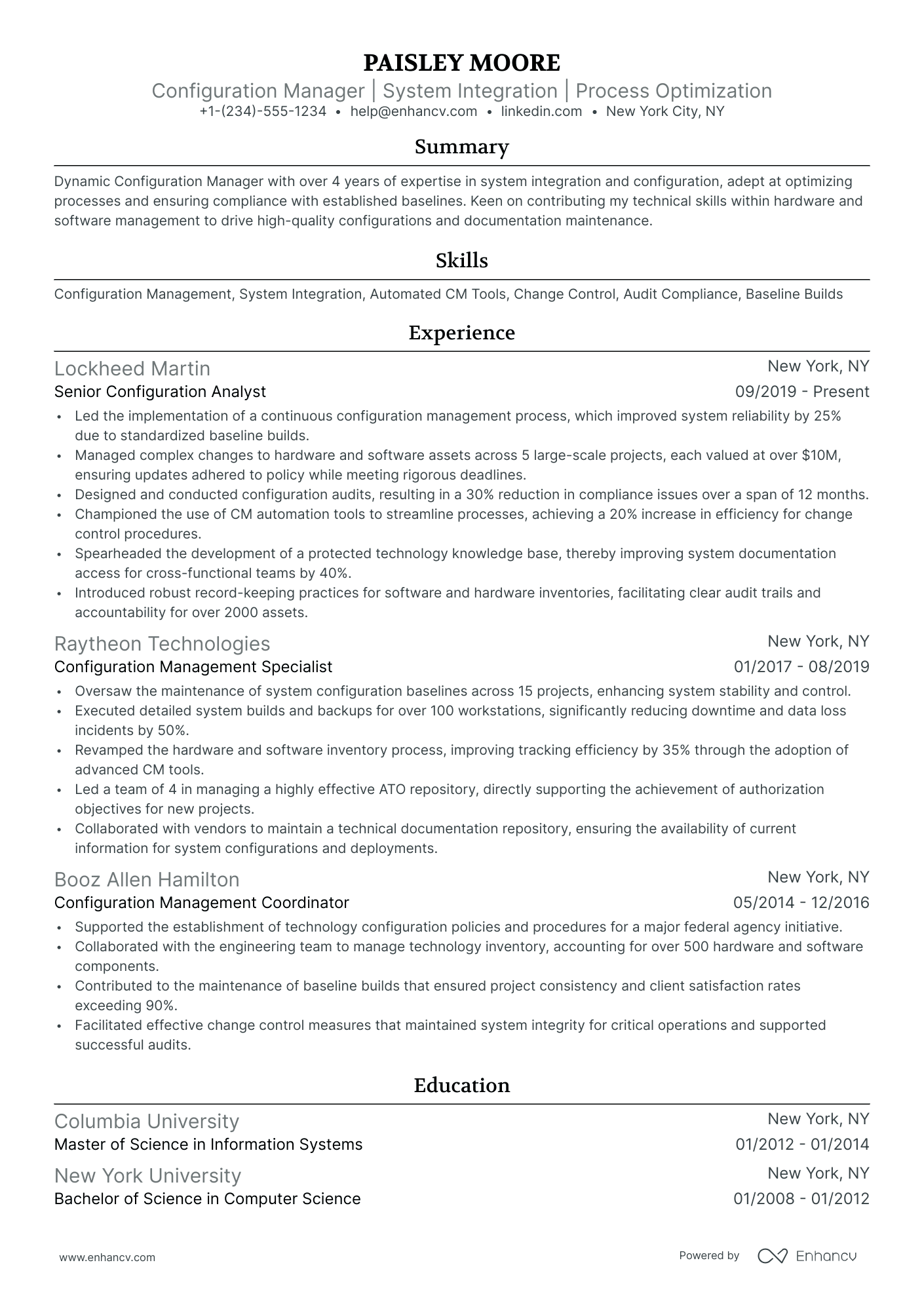 10 Configuration Manager Resume Examples & Guide for 2025
