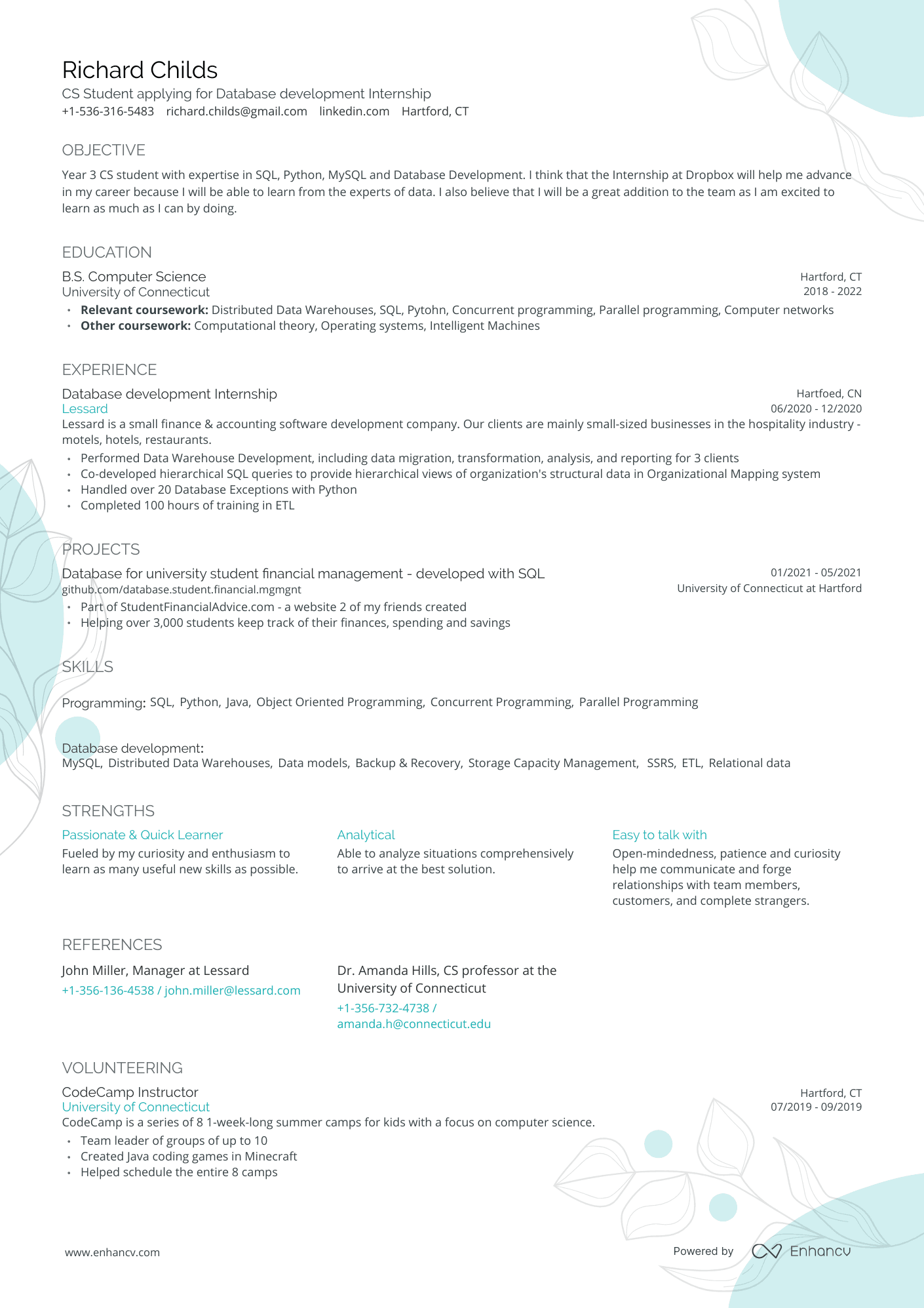 4 Computer Science Resume Examples & Guide for 2024