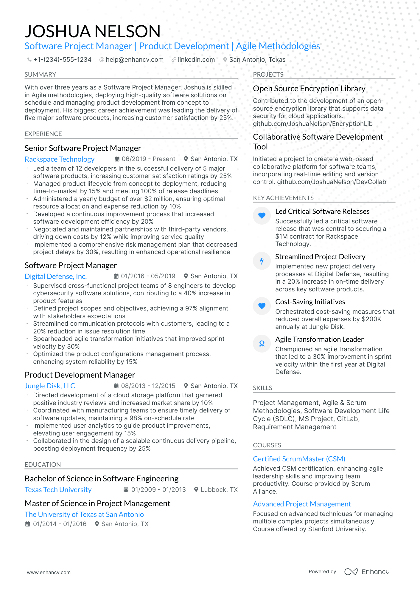 10 Software Project Manager Resume Examples & Guide for 2026