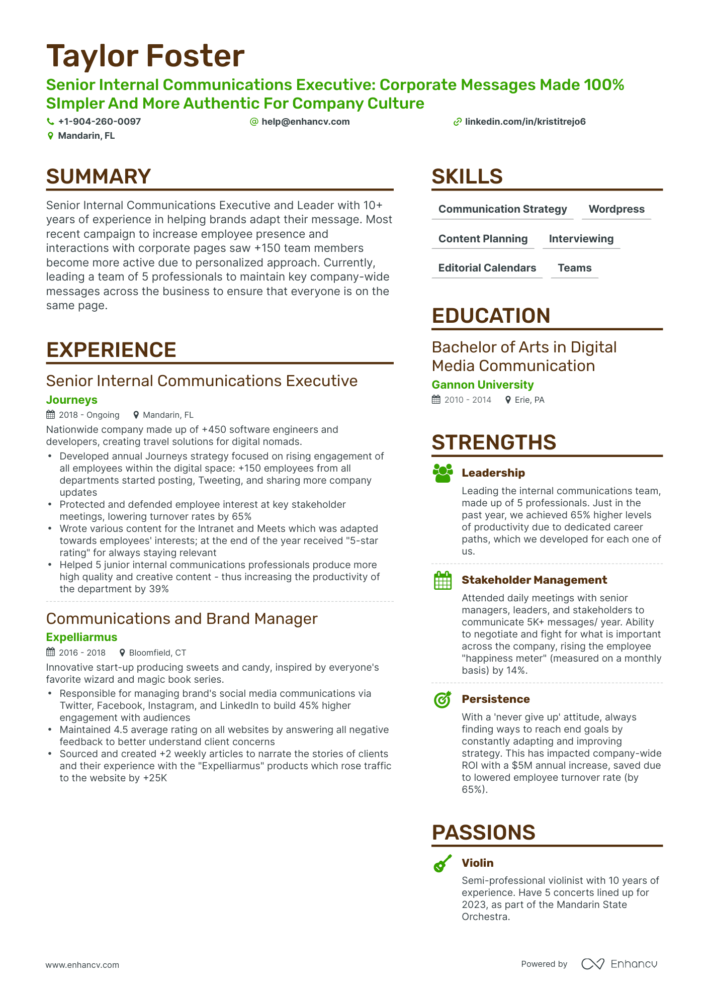 5 Internal Communications Resume Examples & Guide for 2024