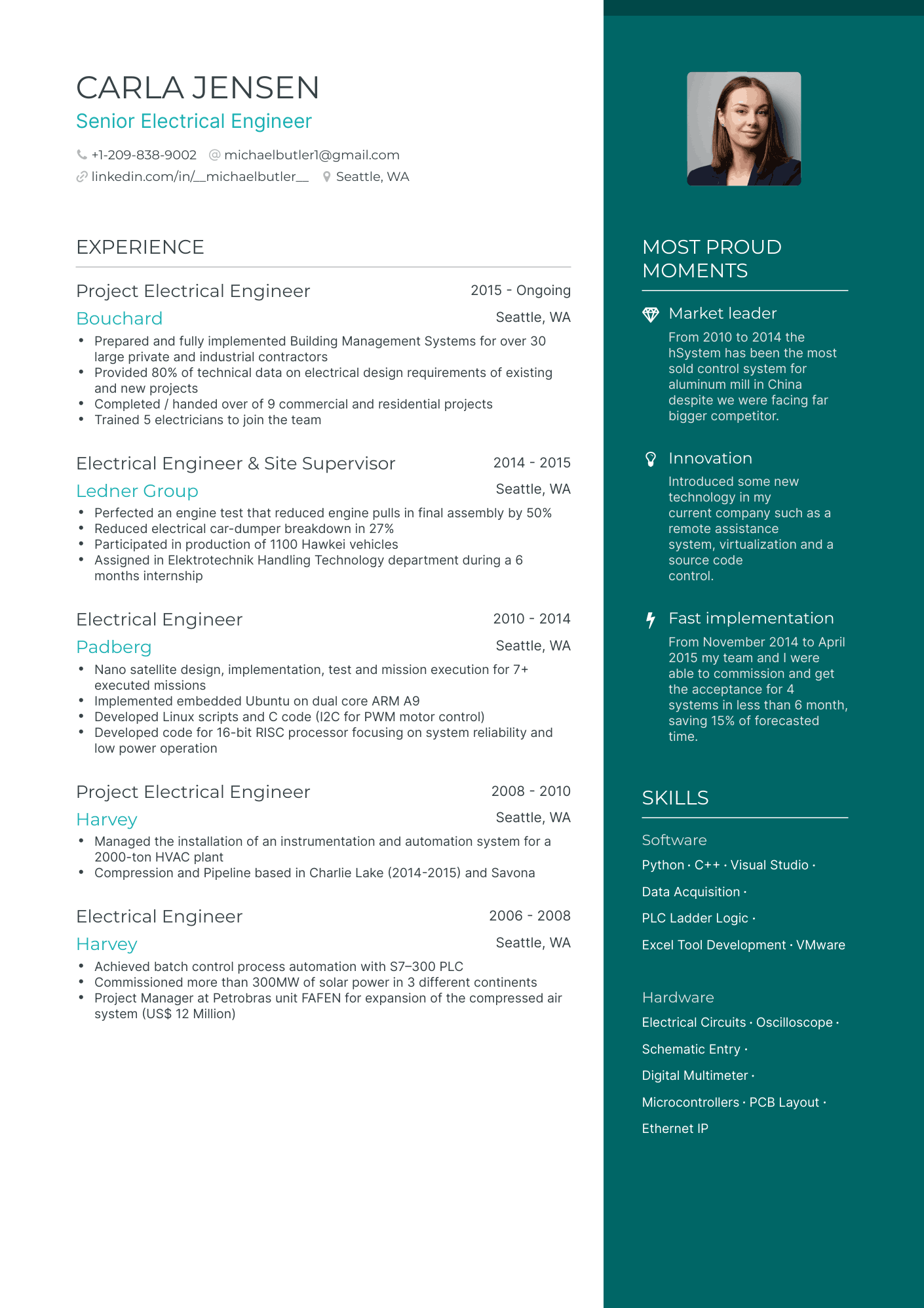5 Electrical Engineering Resume Examples & Guide for 2024