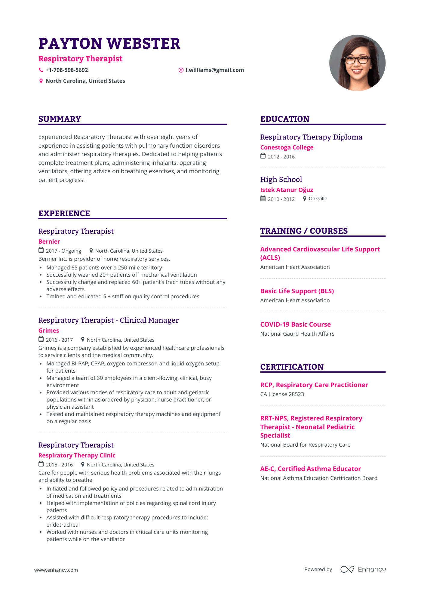 5 Respiratory Therapist Resume Examples & Guide for 2024