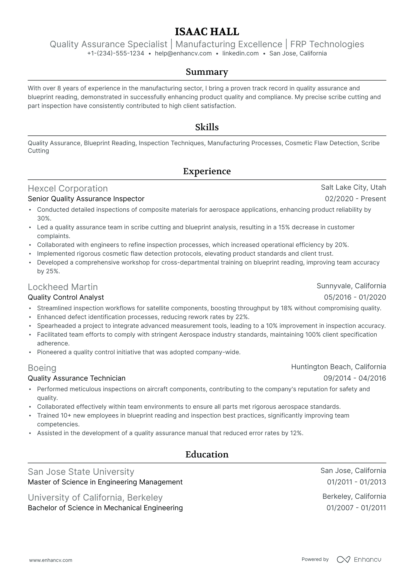 10 Quality Assurance Technician Resume Examples & Guide for 2026