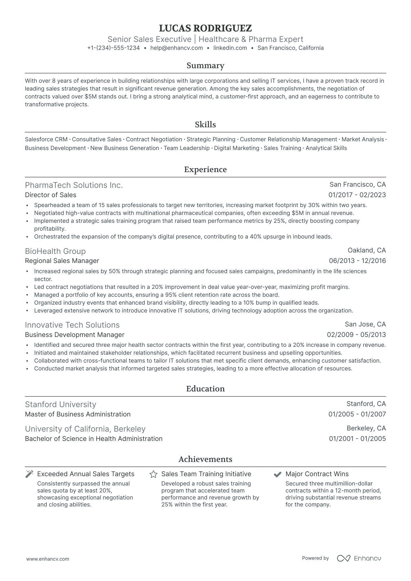 5 Senior Sales Manager Resume Examples & Guide for 2024