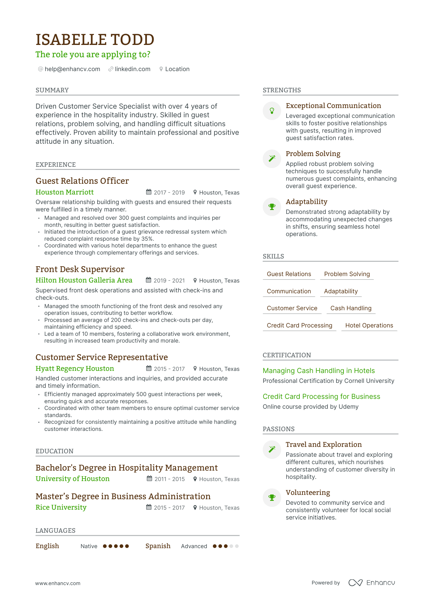 5 Front Desk Agent Resume Examples & Guide for 2024