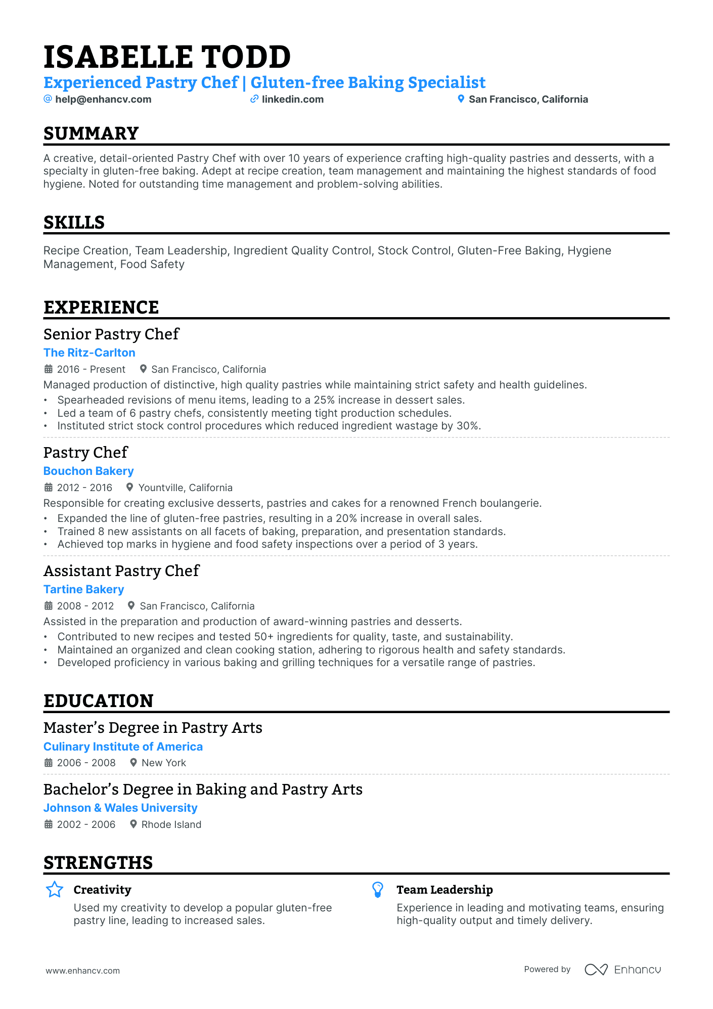 10 Pastry Chef Resume Examples & Guide for 2026