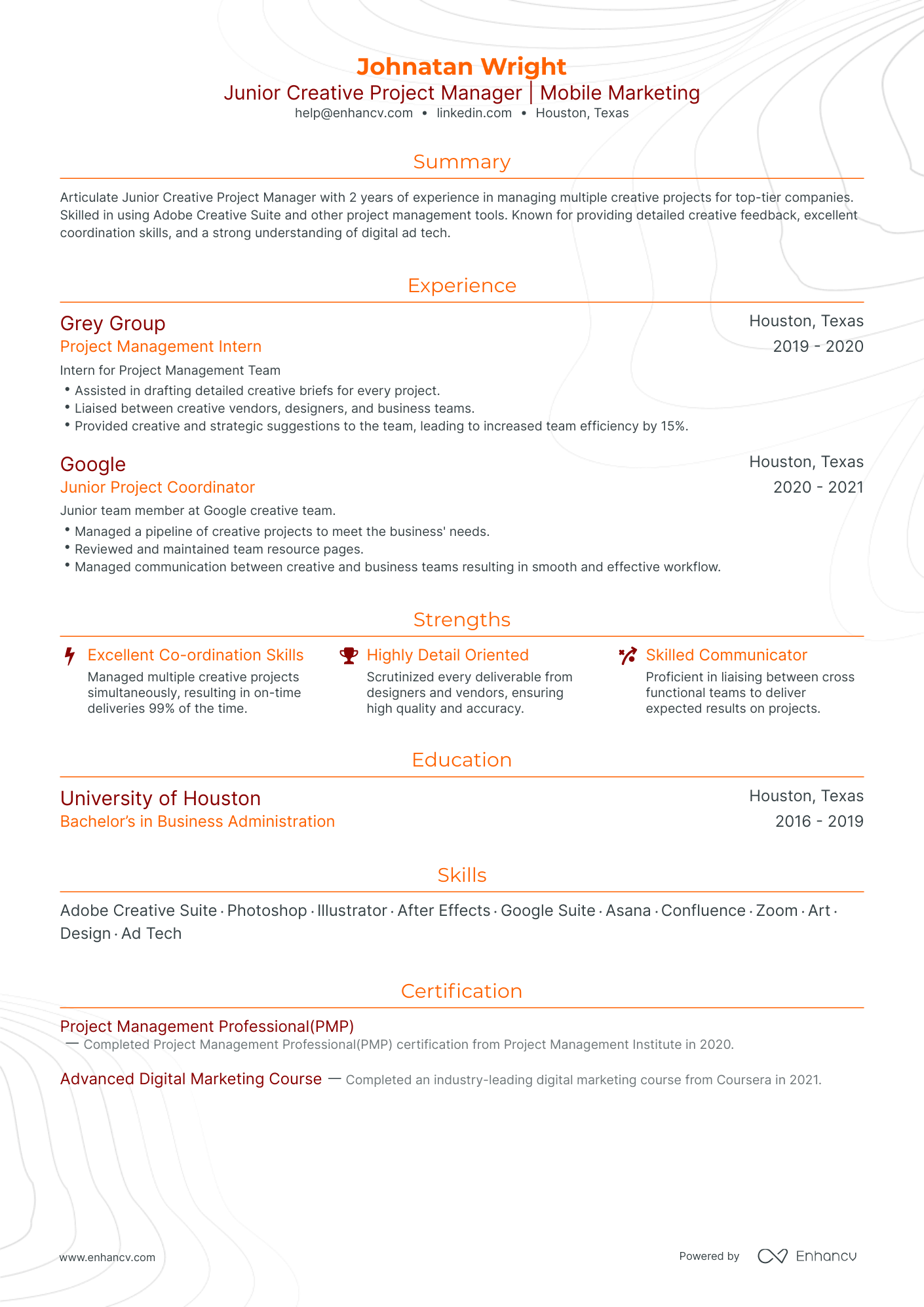 5 Junior Project Manager Resume Examples & Guide for 2024
